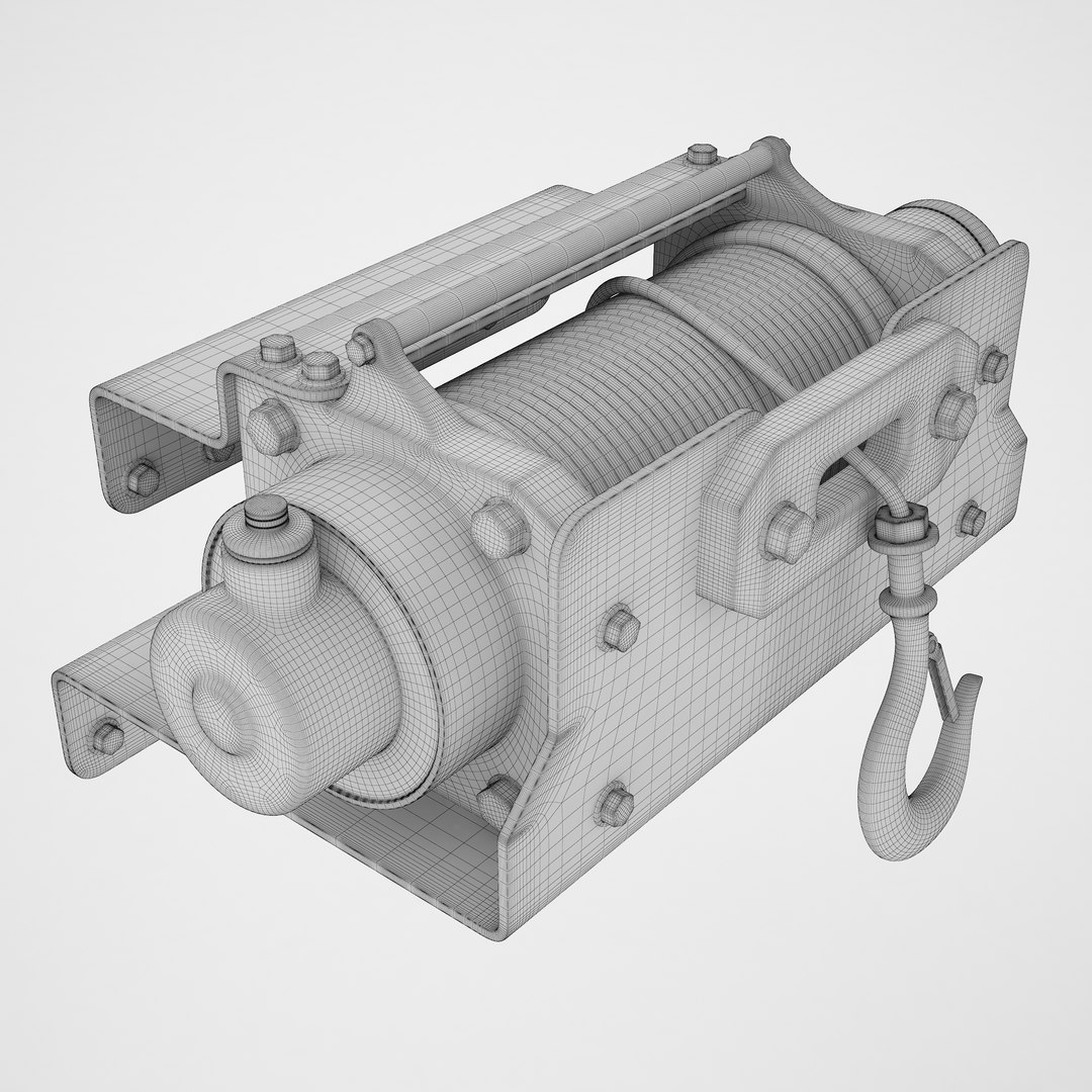 All Terrain Vehicle Winch 02 3D Model - TurboSquid 2397244