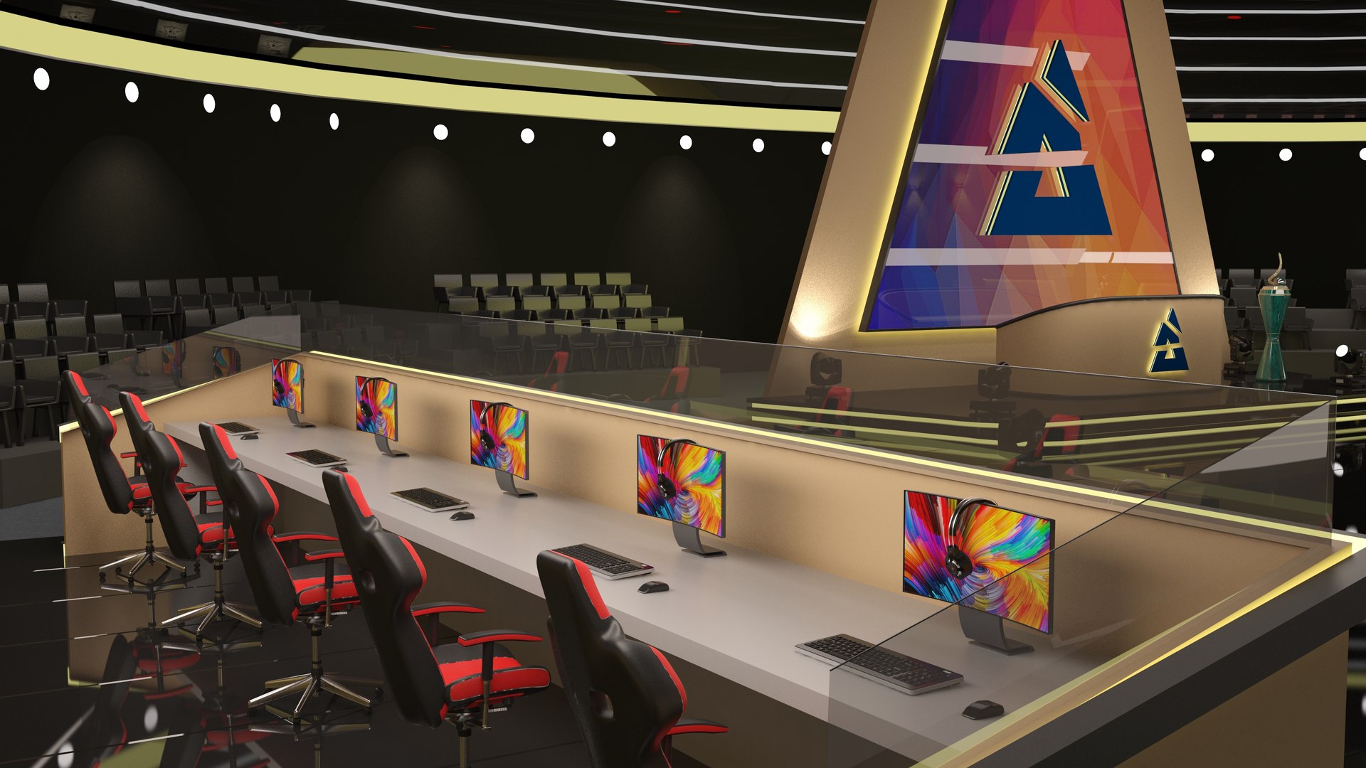 3D Esport Arena 3D Model - TurboSquid 1845977
