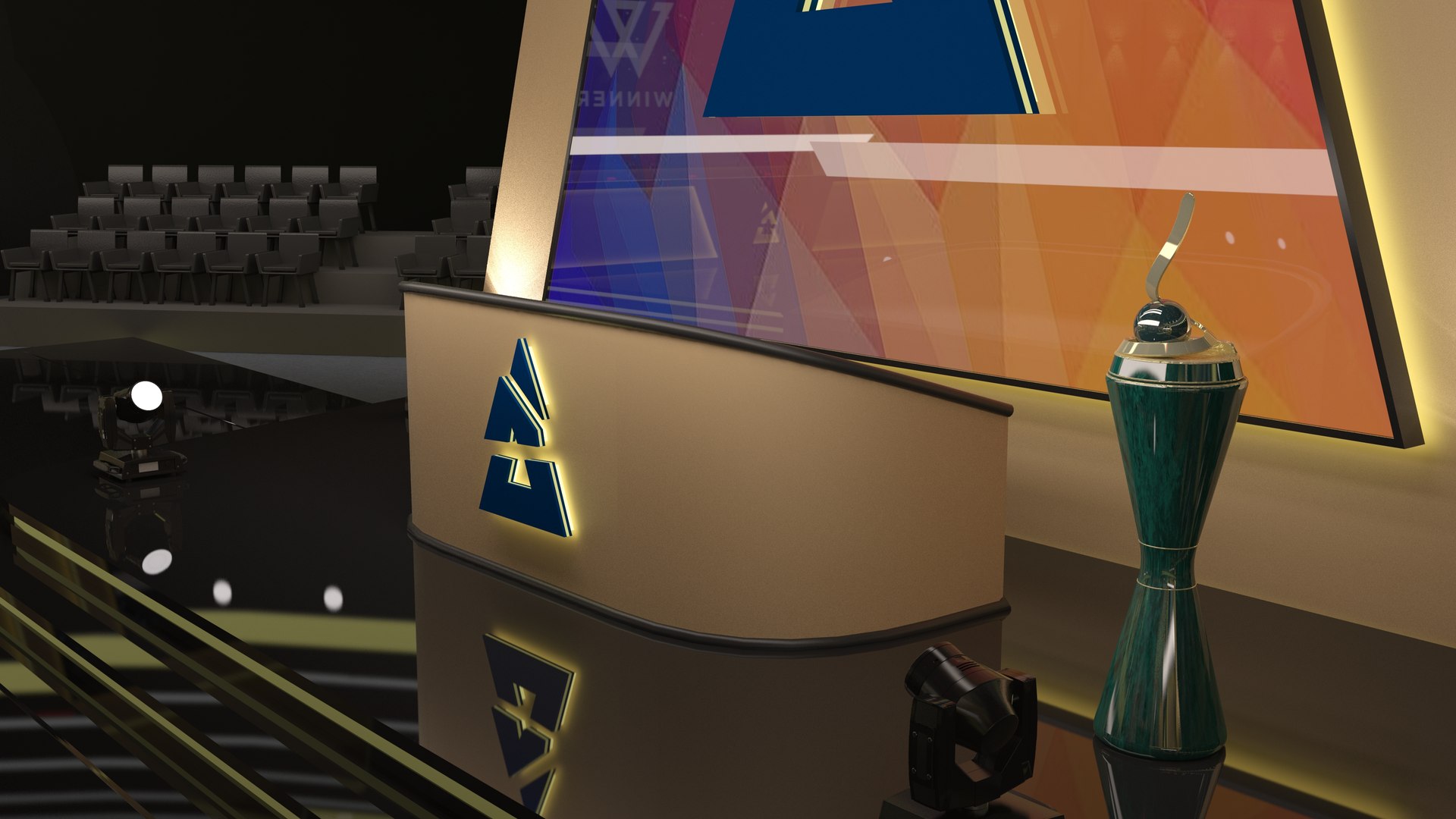 3D Esport Arena 3D Model - TurboSquid 1845977