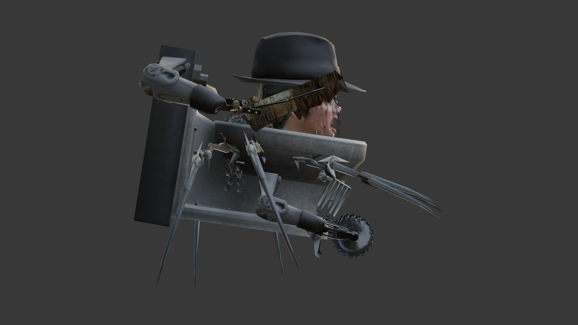 Michael Jackson Skibidi Toilet Full Face Rig Model - TurboSquid 2270826