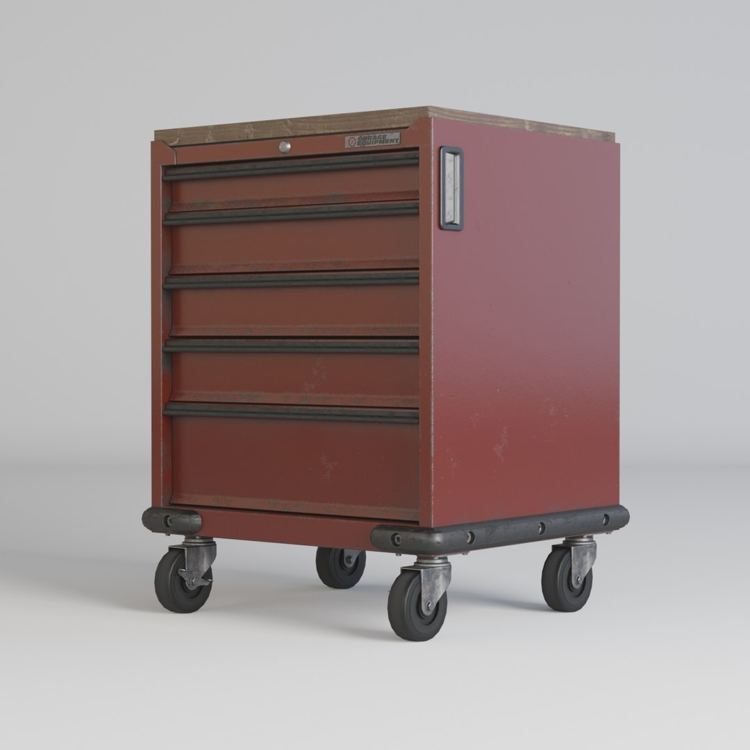 5 Drawer Modular Tool Storage Cabinet 5 PBR 3D Model - TurboSquid 1998415