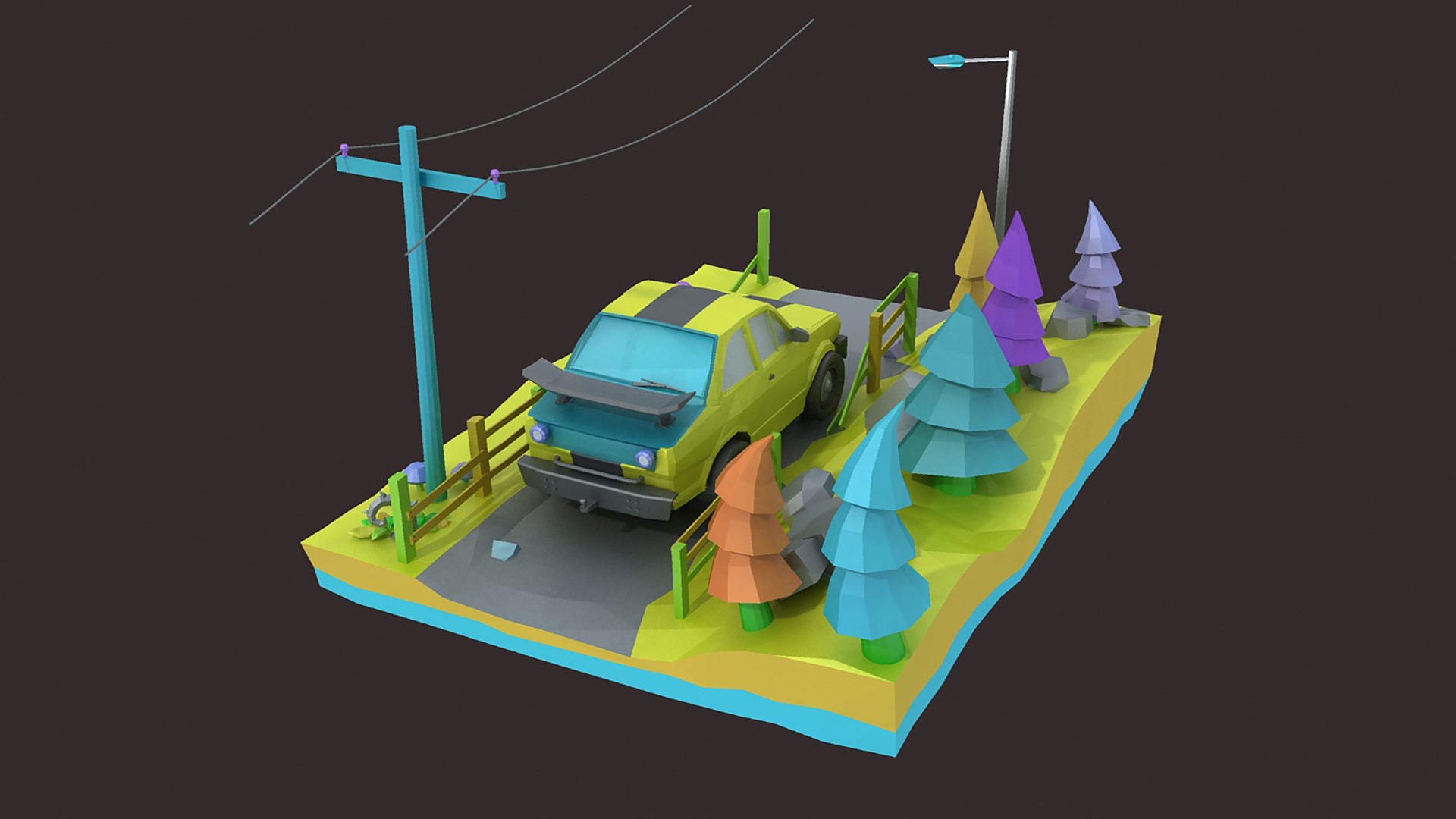 3D Low Poly Car Cartoon Car Collection Toon Vehicle - TurboSquid 1902058