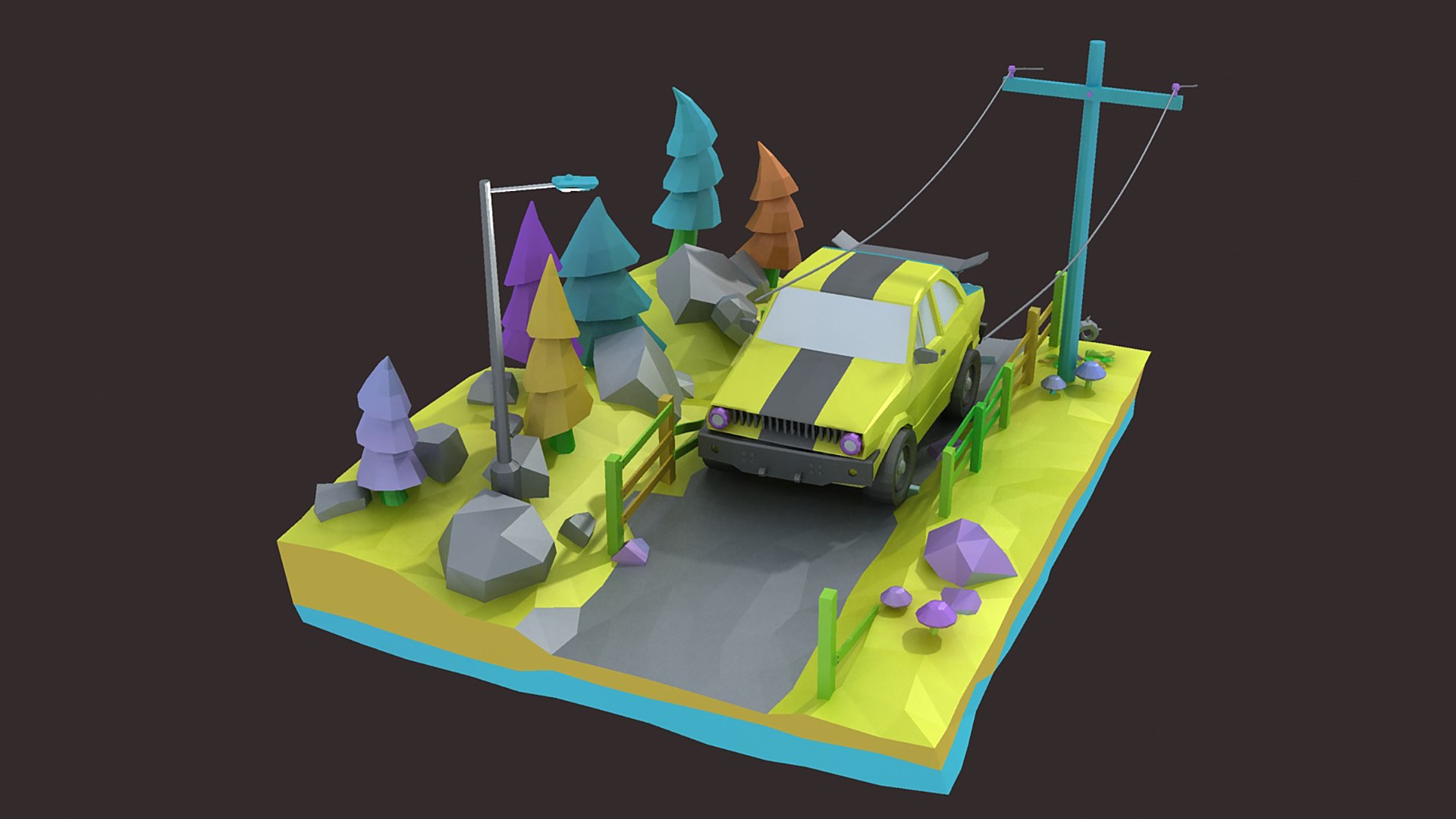 3D Low Poly Car Cartoon Car Collection Toon Vehicle - TurboSquid 1902058