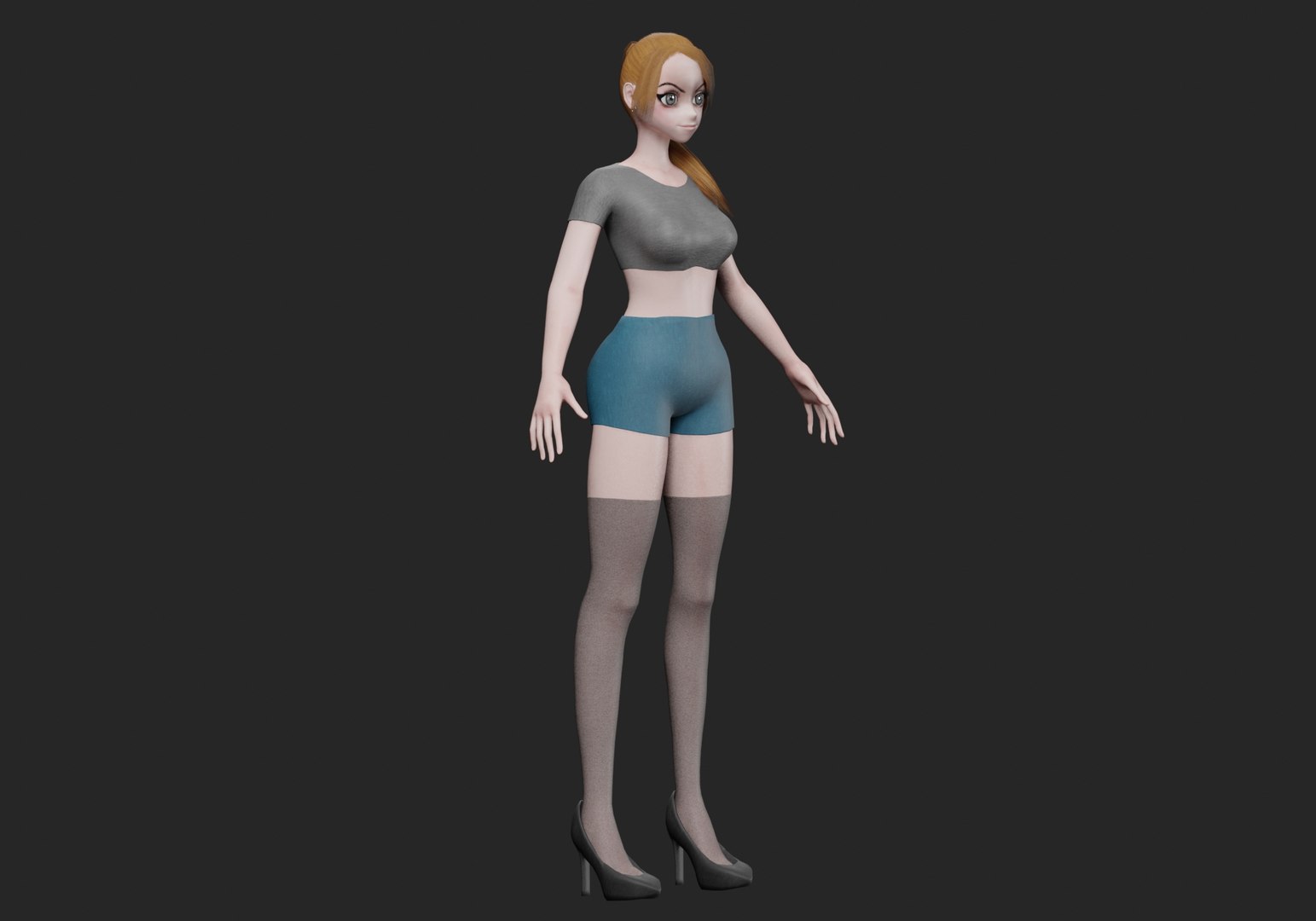 3D Pretty Anime Girl V30963 - TurboSquid 2272569
