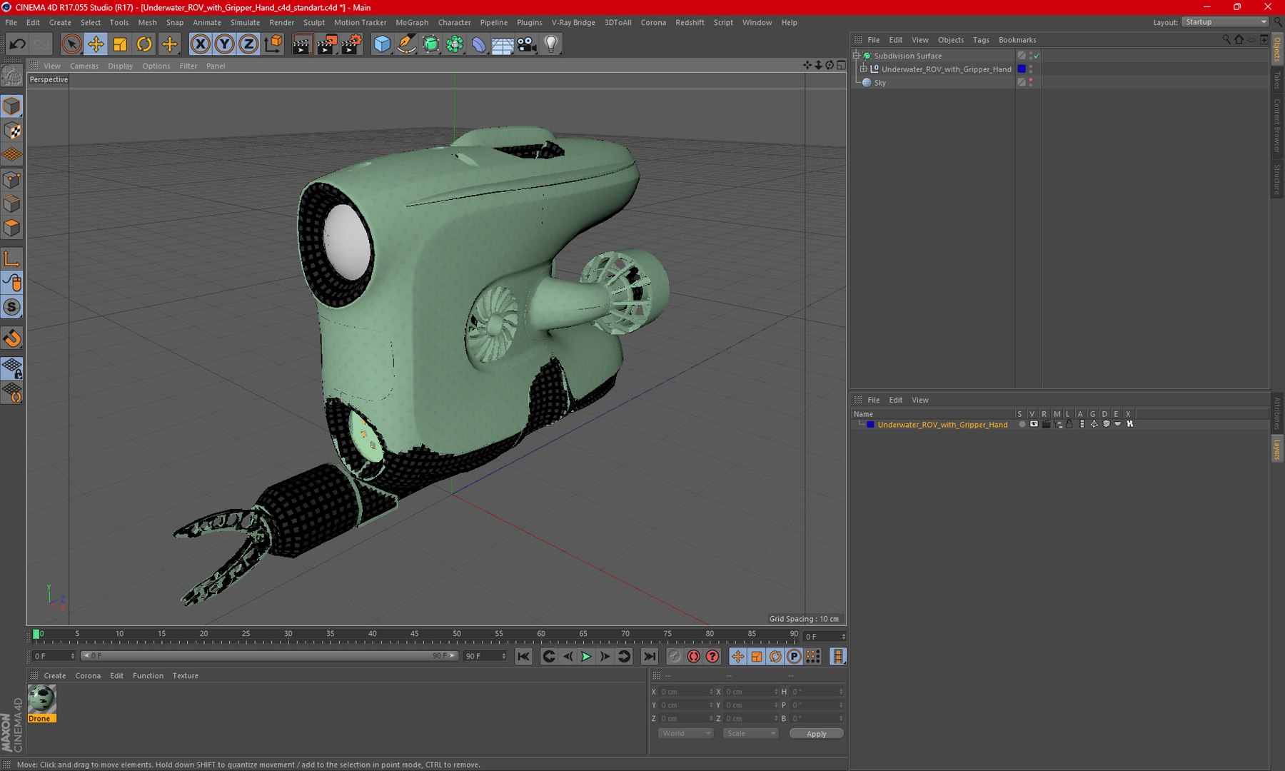 3D Underwater ROV With Gripper Hand - TurboSquid 2063007