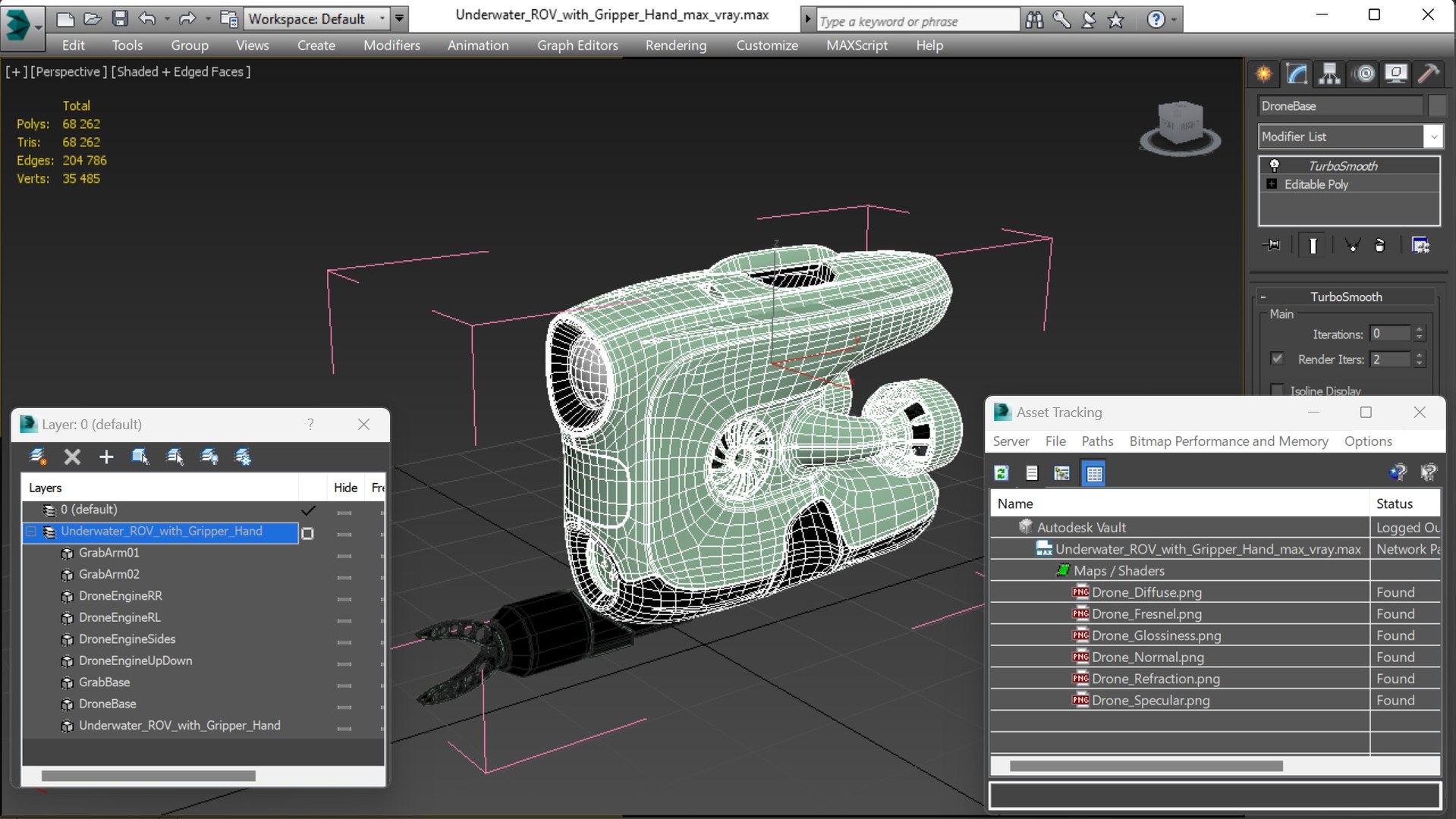 3D Underwater ROV With Gripper Hand - TurboSquid 2063007