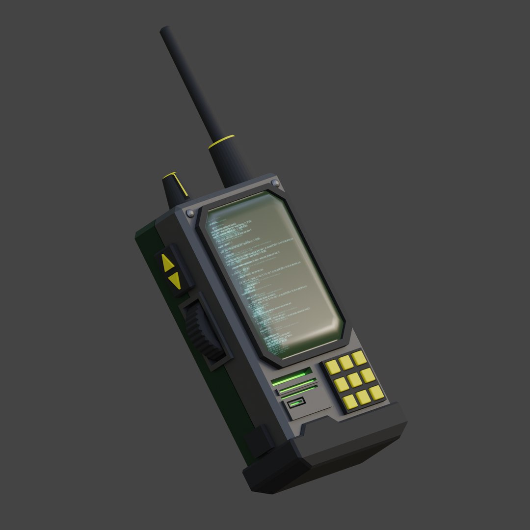 Comms Device - Retro Futuristic Walkie Talkie - TurboSquid 2343572