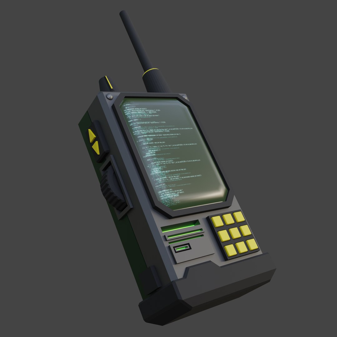 Comms Device - Retro Futuristic Walkie Talkie 3D - TurboSquid 2343572