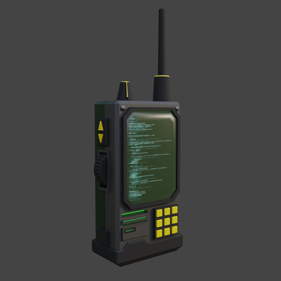 Comms Device - Retro Futuristic Walkie Talkie 3D - TurboSquid 2343572