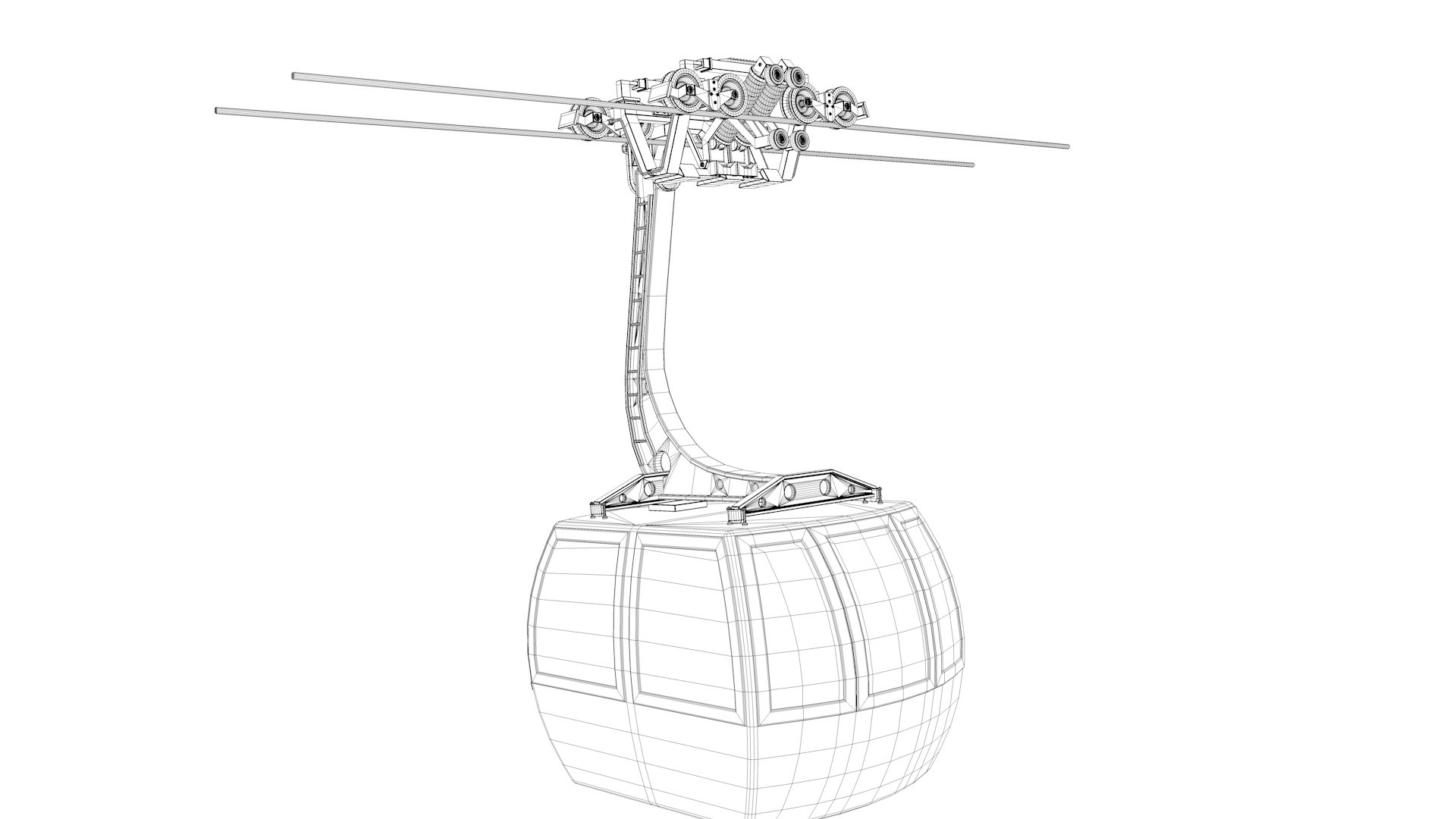 3D Cableway Cabin Model - TurboSquid 1877259