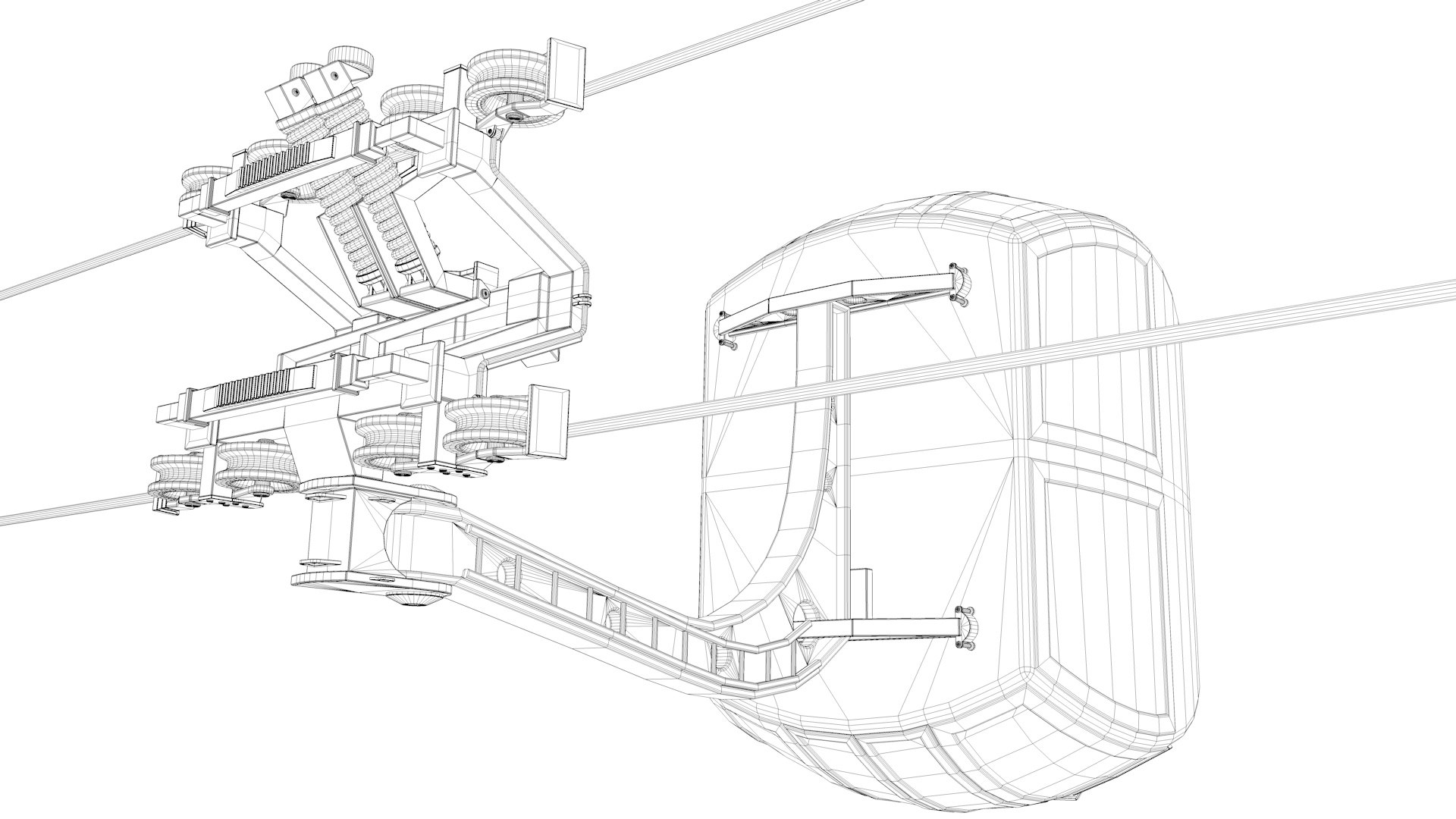 3D Cableway Cabin Model - TurboSquid 1877259
