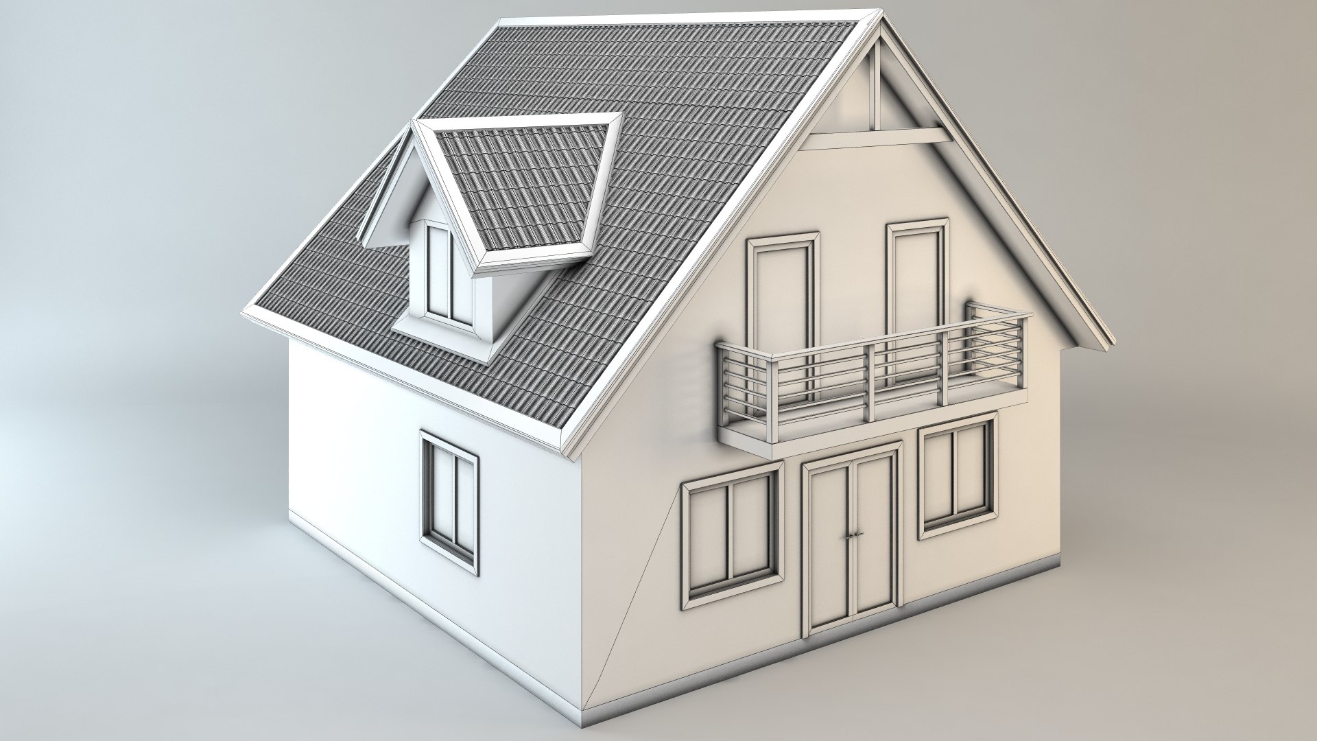 3d model cottage