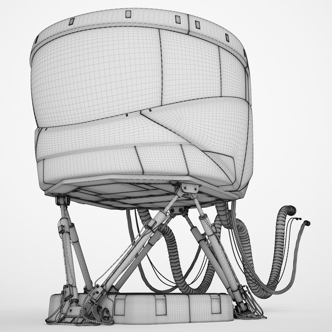 3D Airplane Simulator Machine 03 - TurboSquid 2013409