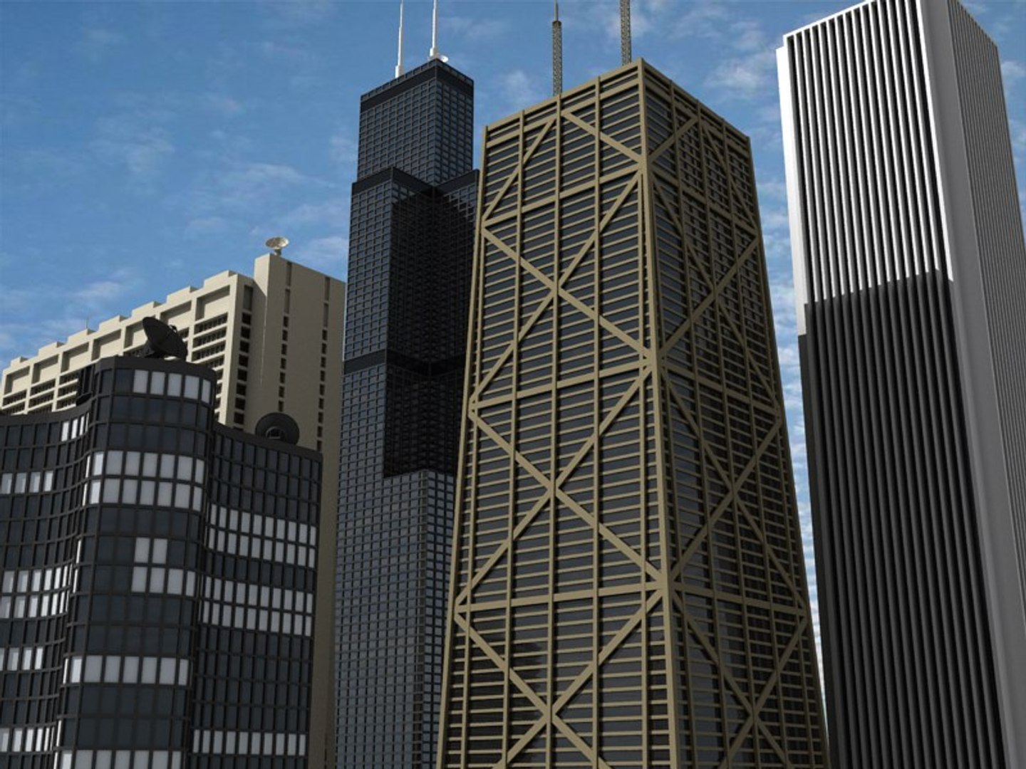 chicago skyscrapers vol 3 3d max