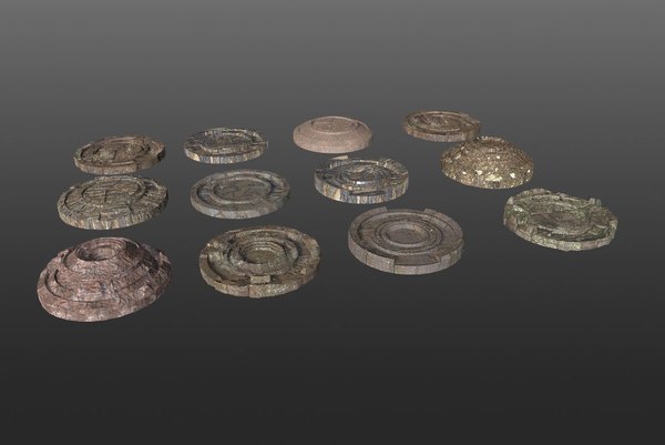 3D 3D ancient stand base KITBASH VR AR low-poly 3d model model ...