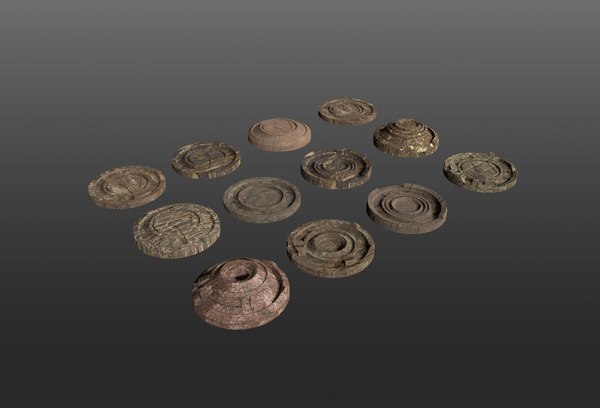 3D 3D ancient stand base KITBASH VR AR low-poly 3d model model ...