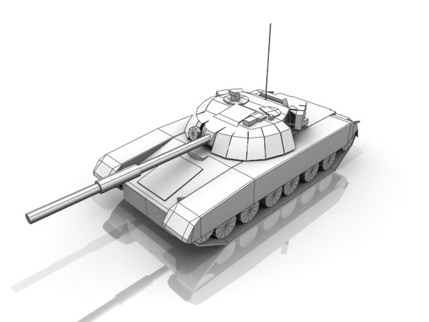 3d t-80 tank model