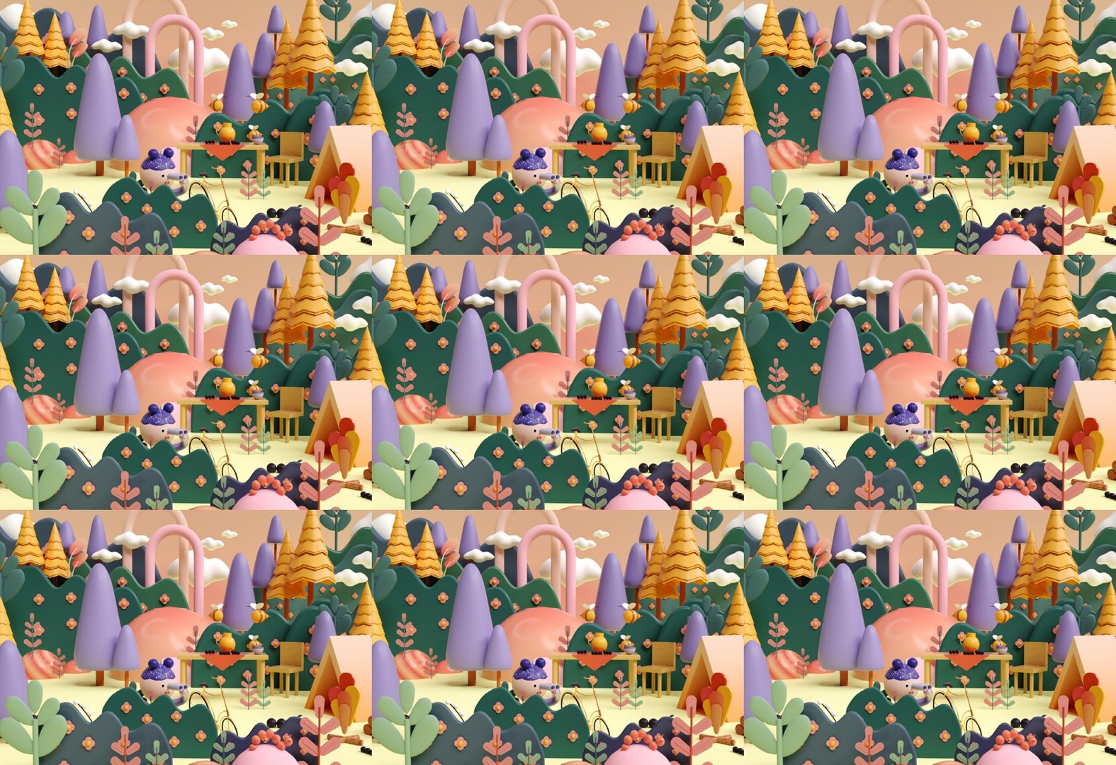 Catone Forest Fairy Tales Childhood Scout Suburban Scenery Wild Lowpoly ...