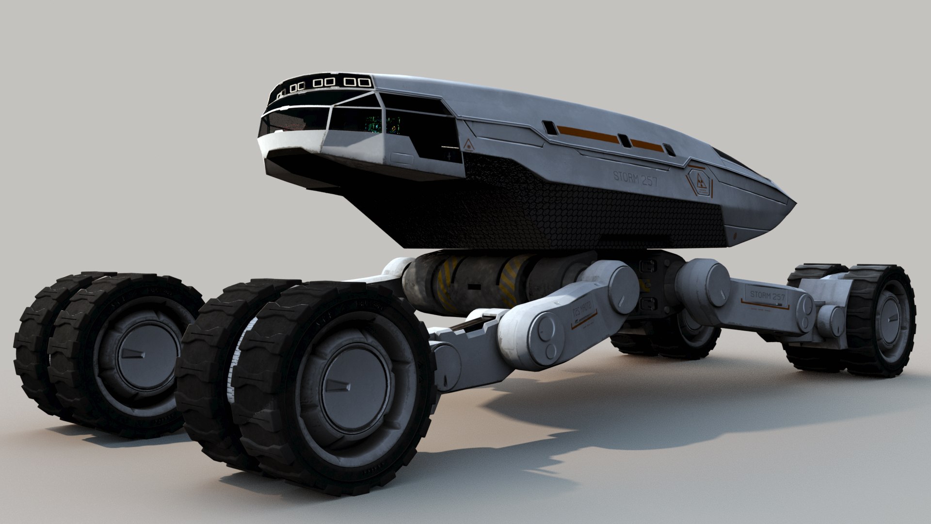 3D Science Fiction Cargo Vehicle Model - TurboSquid 1403892