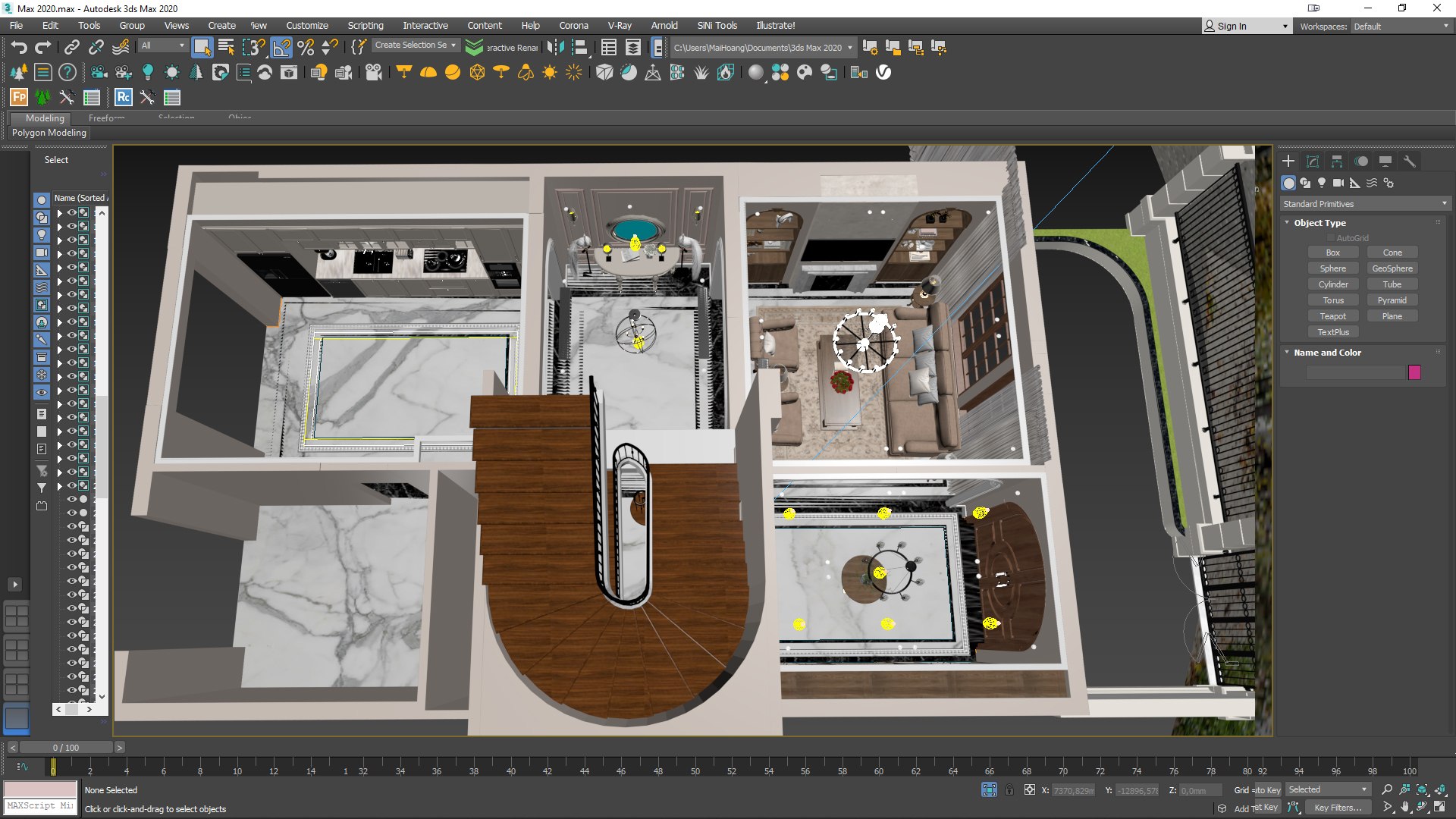 3D Model Living Kitchen Foyer Entrance Hall 05 - HanhCT - MAX FBX OBJ ...