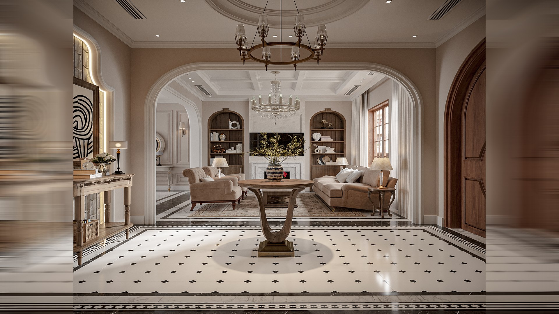 3D Model Living Kitchen Foyer Entrance Hall 05 - HanhCT - MAX FBX OBJ ...