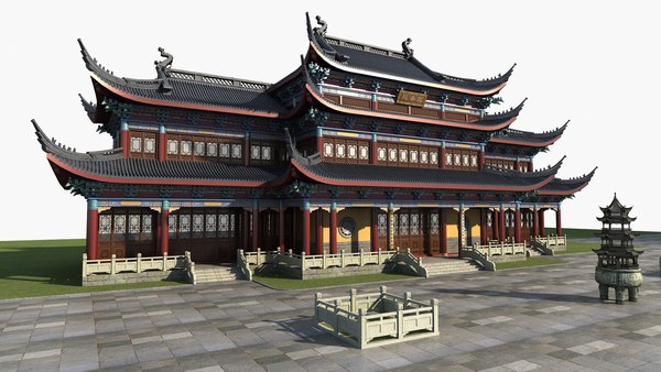 Chinese temple 3D - TurboSquid 1671274