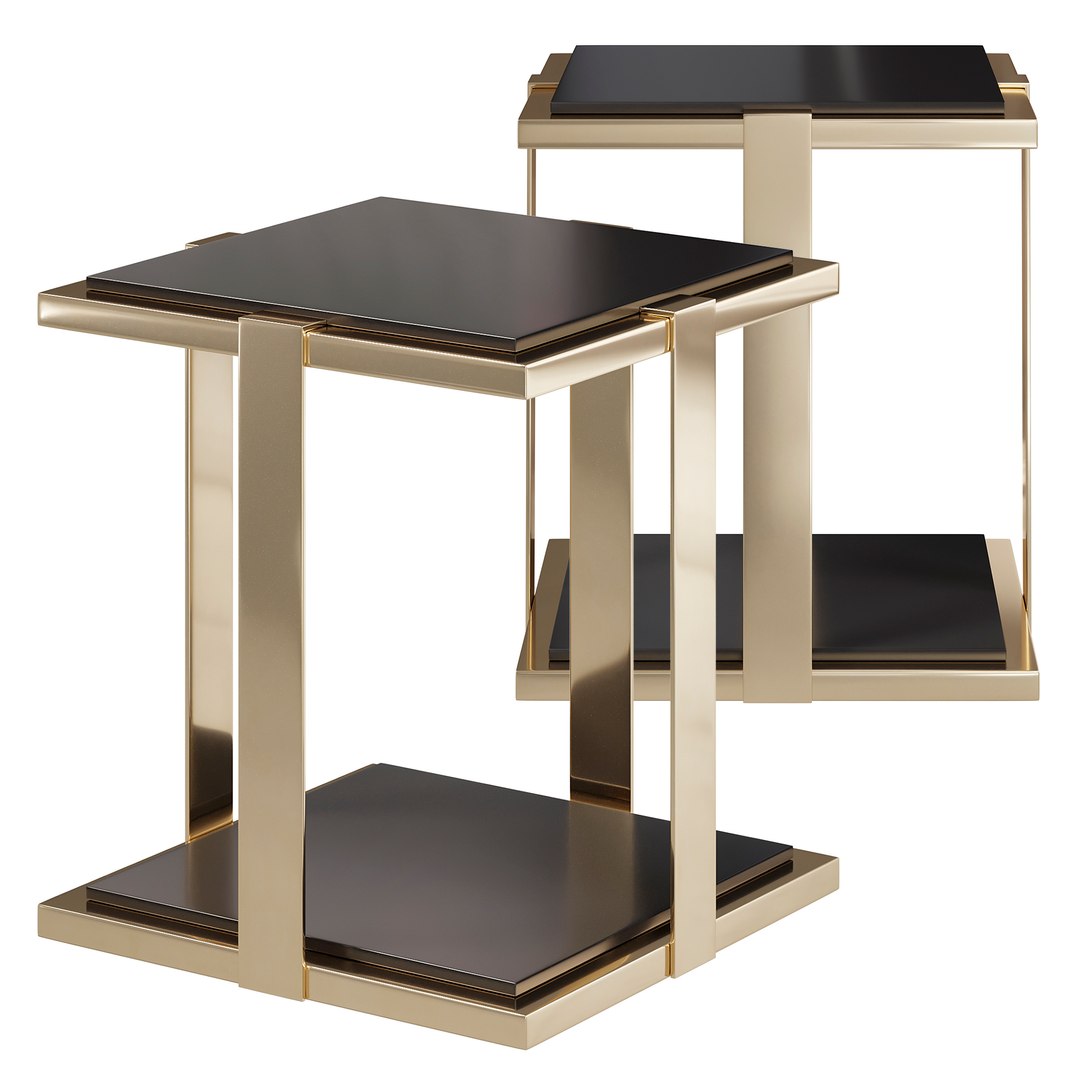 3D Chevrontracy Side Table By Laskasas Model - TurboSquid 1957947