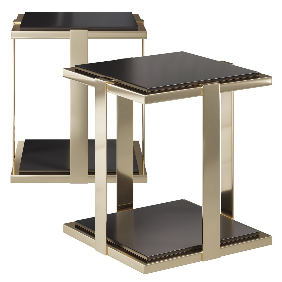 3D Chevrontracy Side Table By Laskasas Model - TurboSquid 1957947