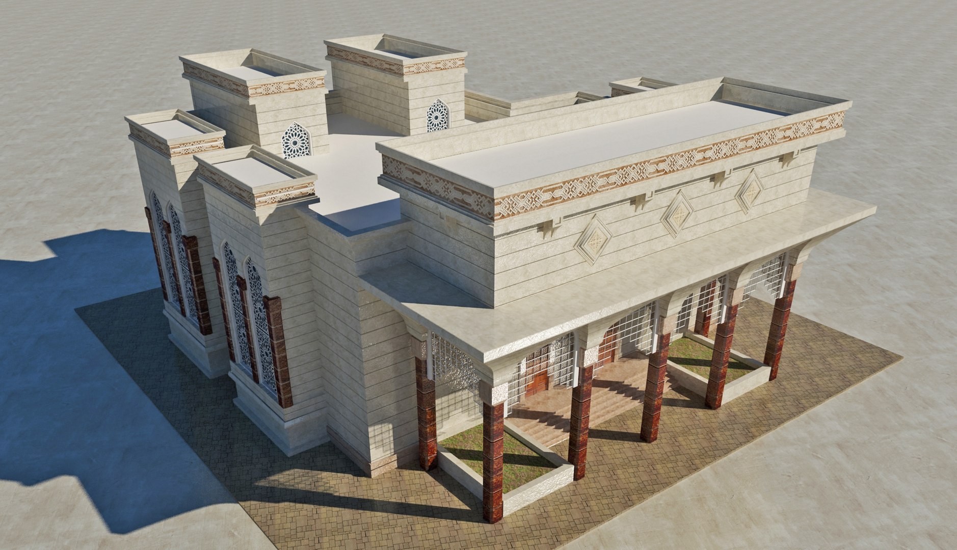 3D Design Arabic Building - TurboSquid 1561110