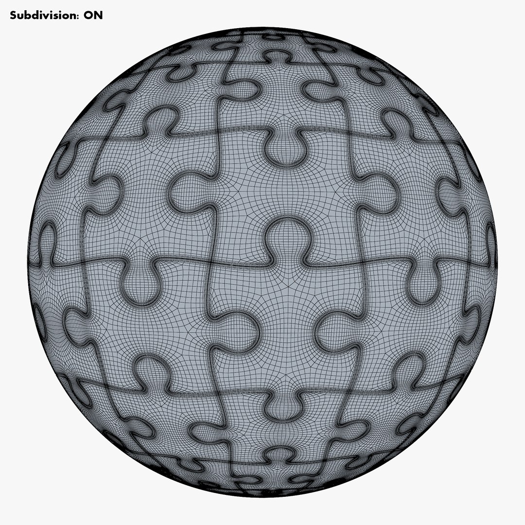 Colored sphere puzzle v model - TurboSquid 1628490