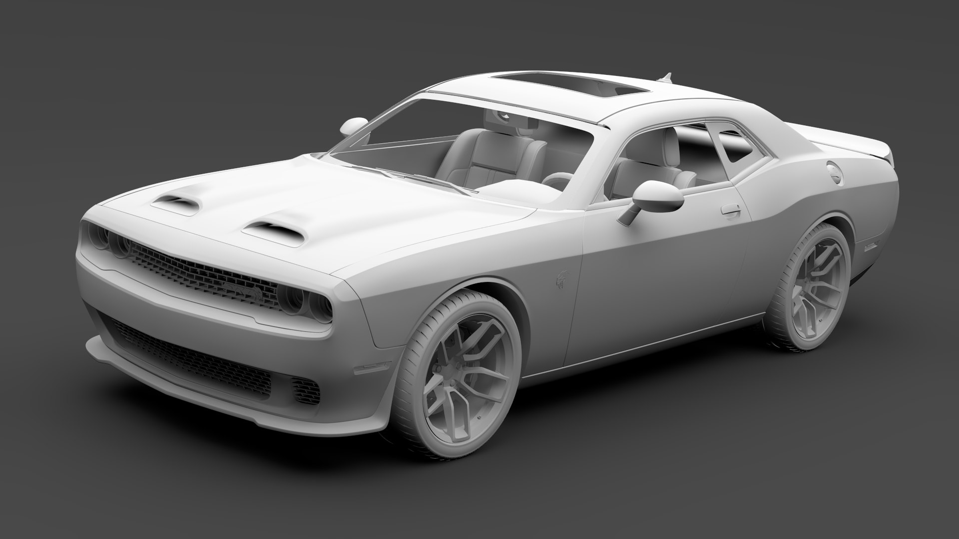 3D Dodge Challenger Srt Hellcat - TurboSquid 1360305