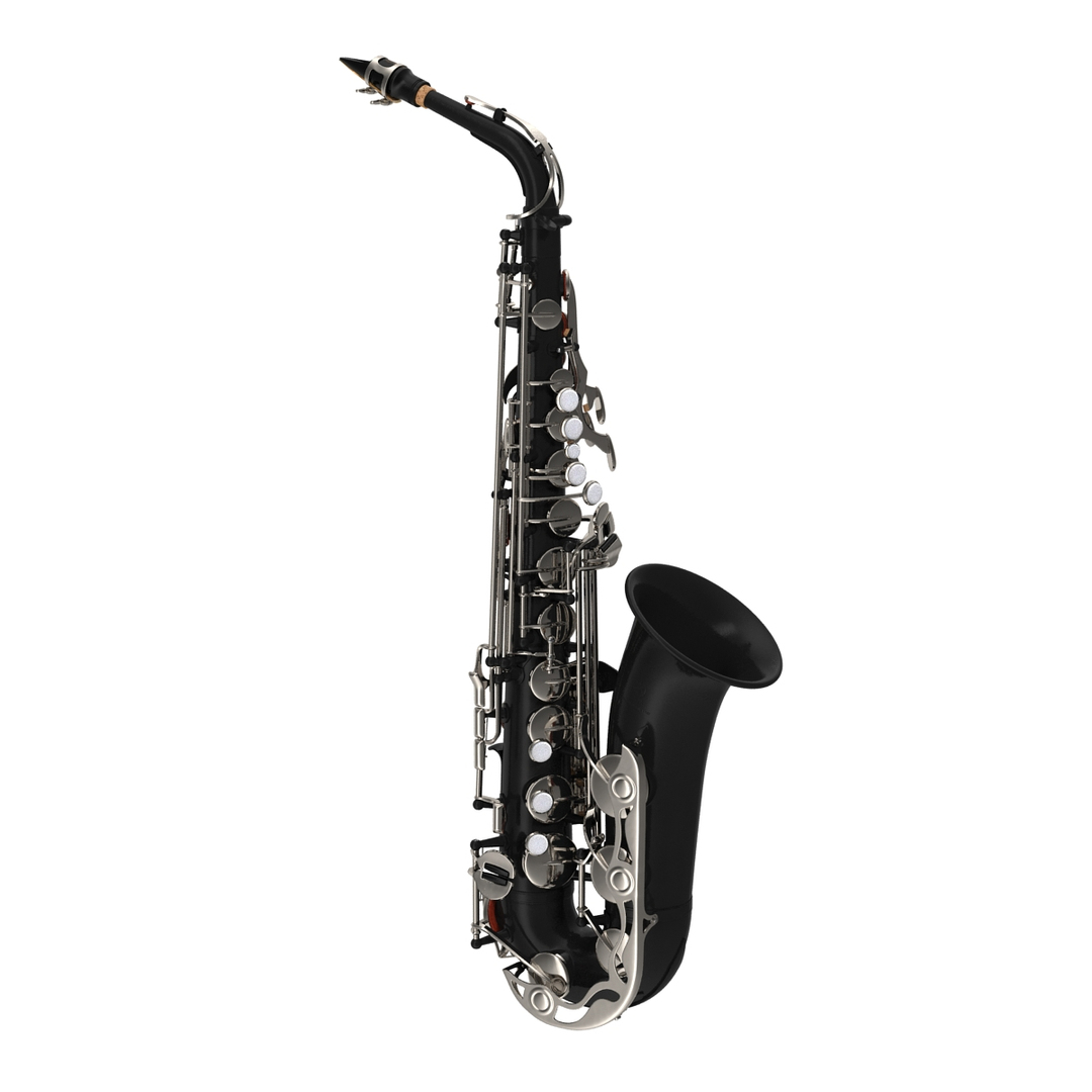 3d Black Saxophone Model