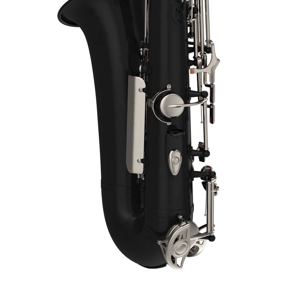 3d black saxophone model