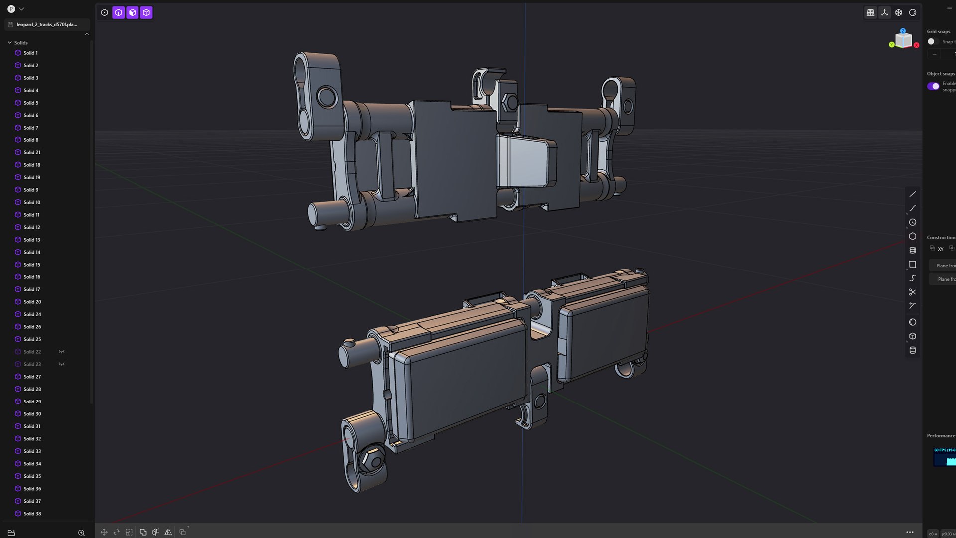 3D Model Leopard 2 Tank Tracks D570FT - TurboSquid 2137374