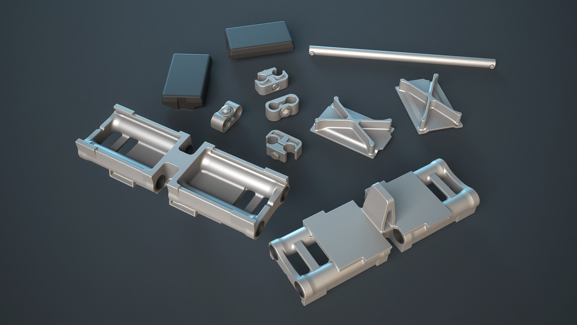 3D Model Leopard 2 Tank Tracks D570FT - TurboSquid 2137374