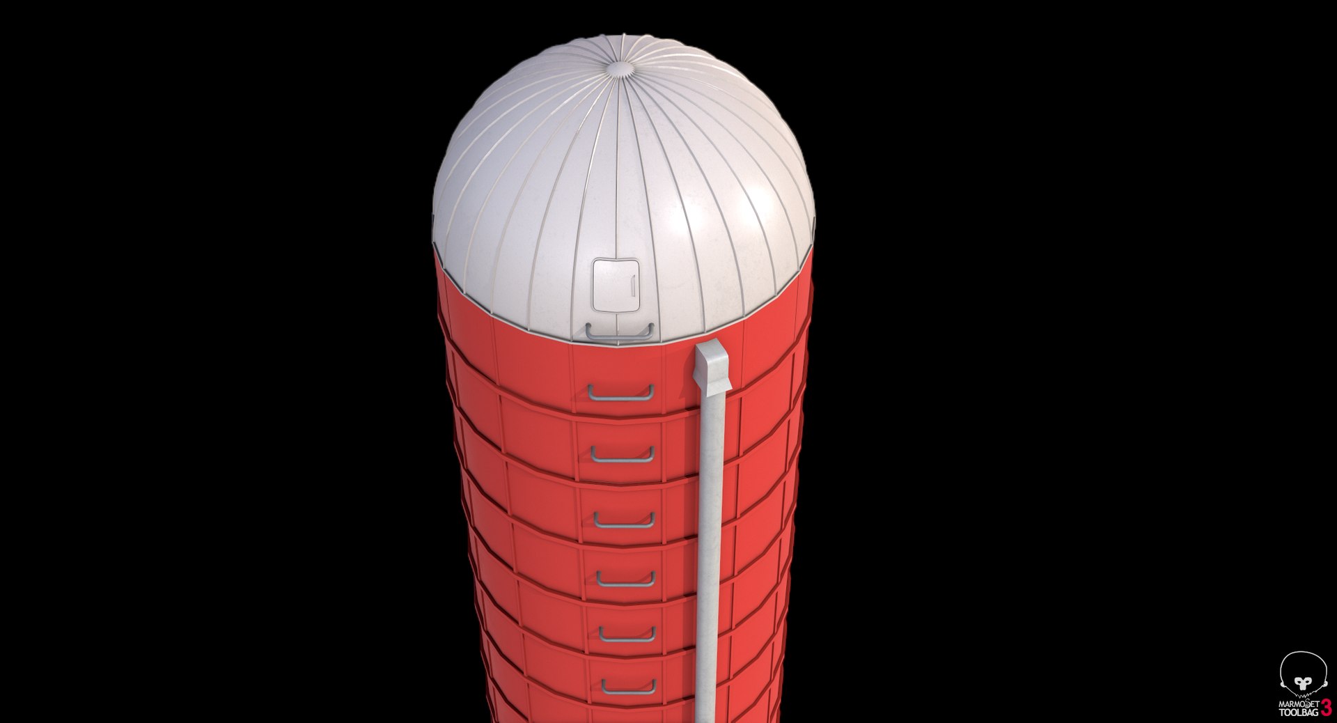 Red Farm Silo PBR 3D Model - TurboSquid 2469735