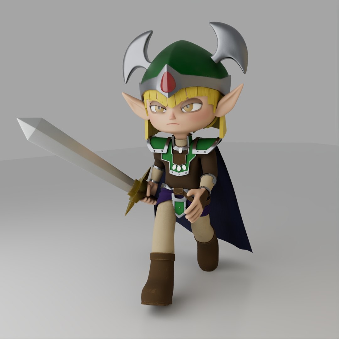 3D Celtic Guardian Chibi Yugioh - TurboSquid 2348671
