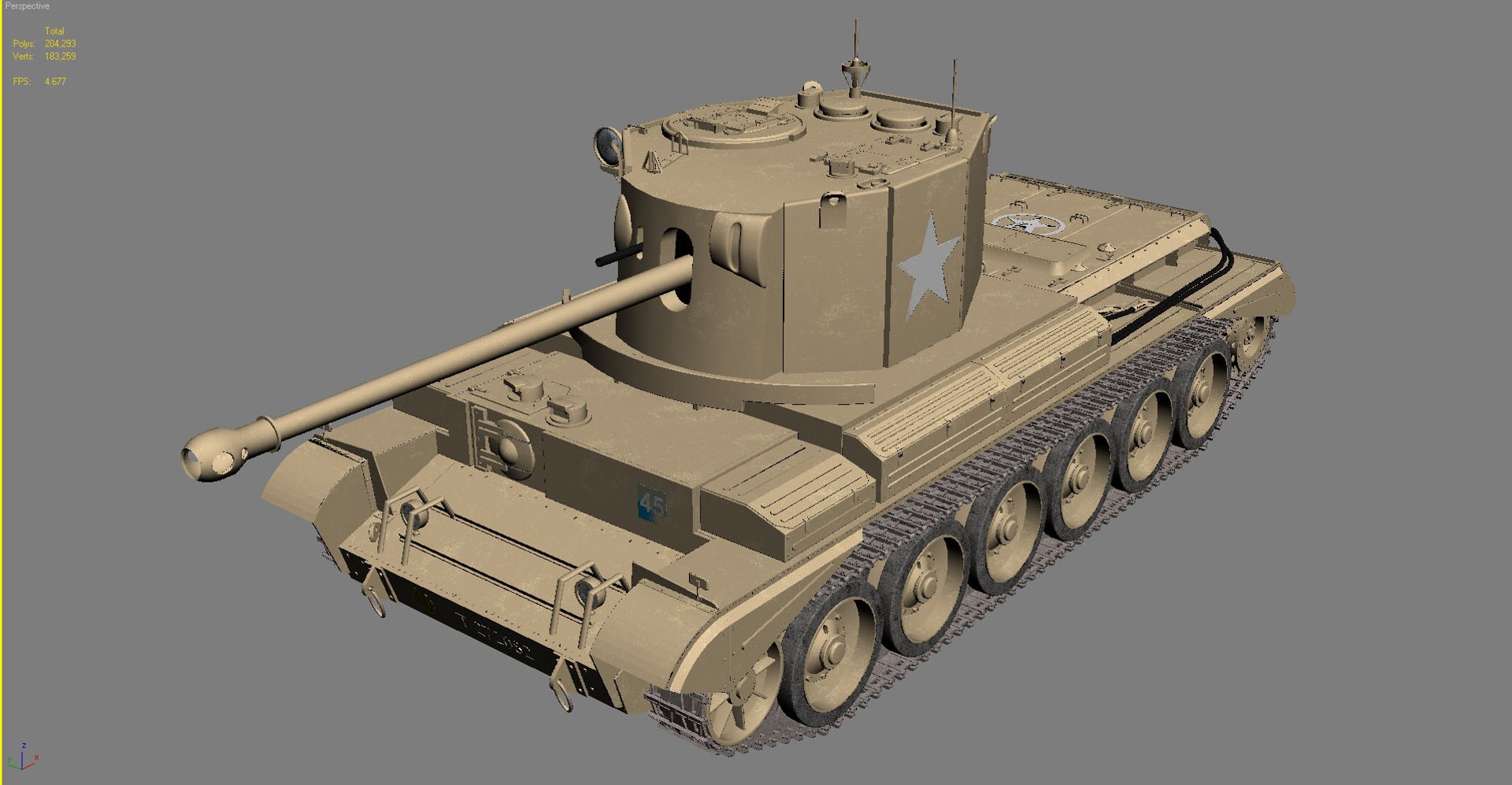 Cruiser Tank Challenger A30 3D - TurboSquid 1619249