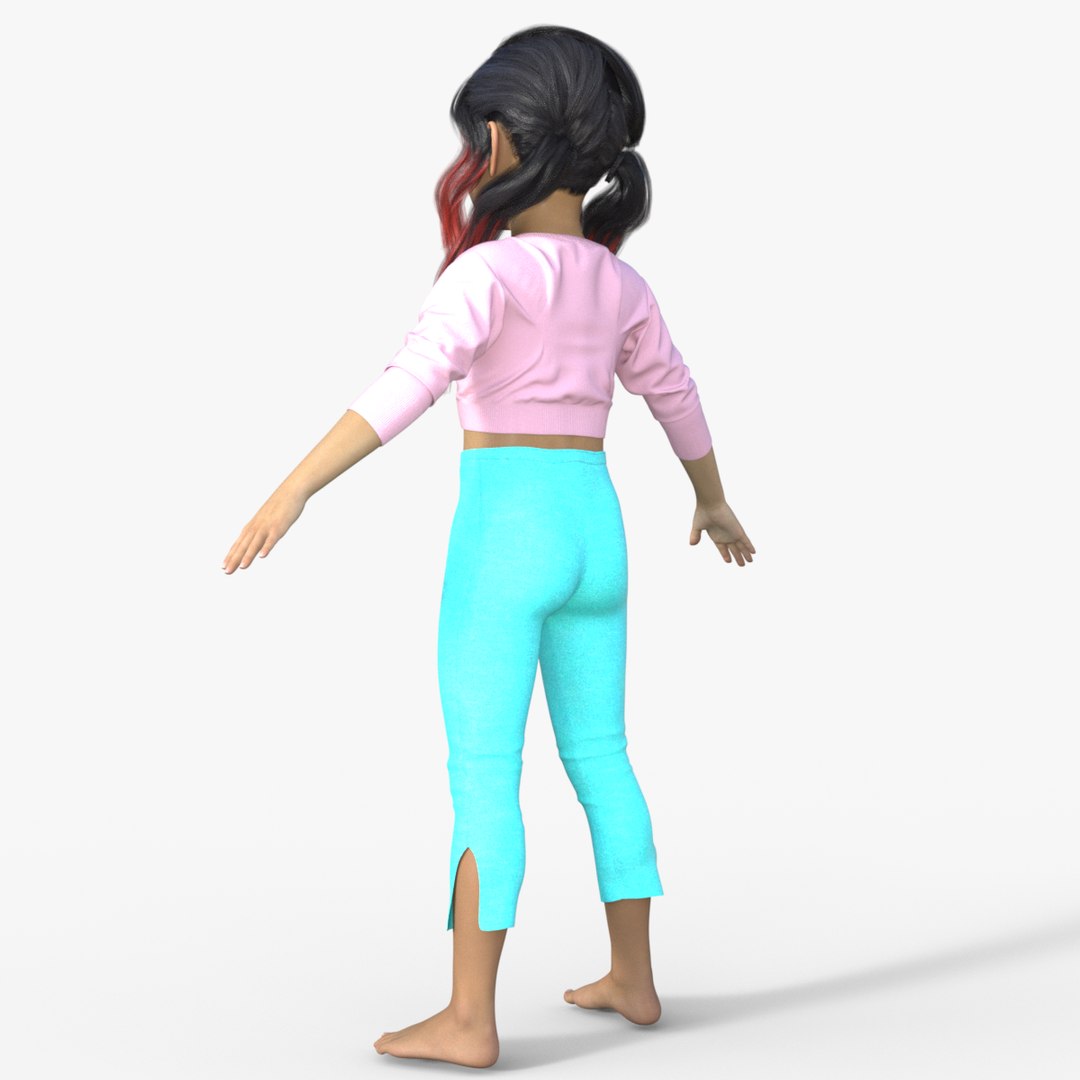 3D Model Realistic 3D Girl Character Rigged - TurboSquid 2403647