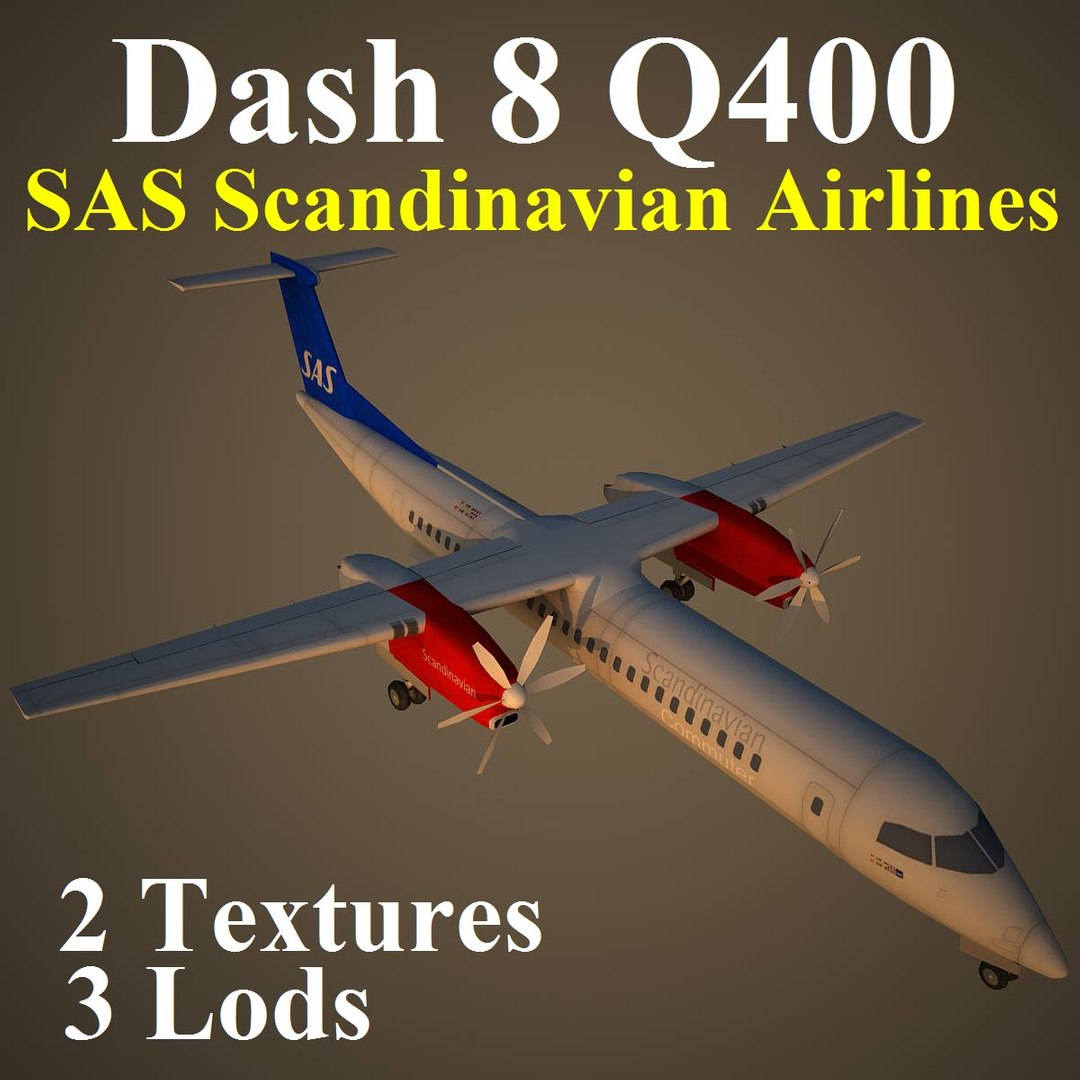 3d bombardier dash 8 q400