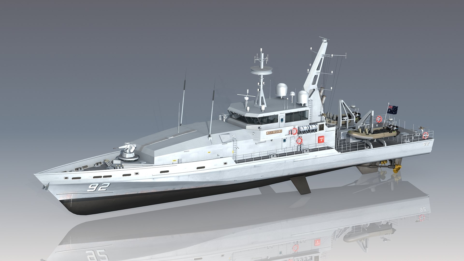 3D HMAS Wollongong P92 Royal Australian Navy Patrol Boat - TurboSquid ...
