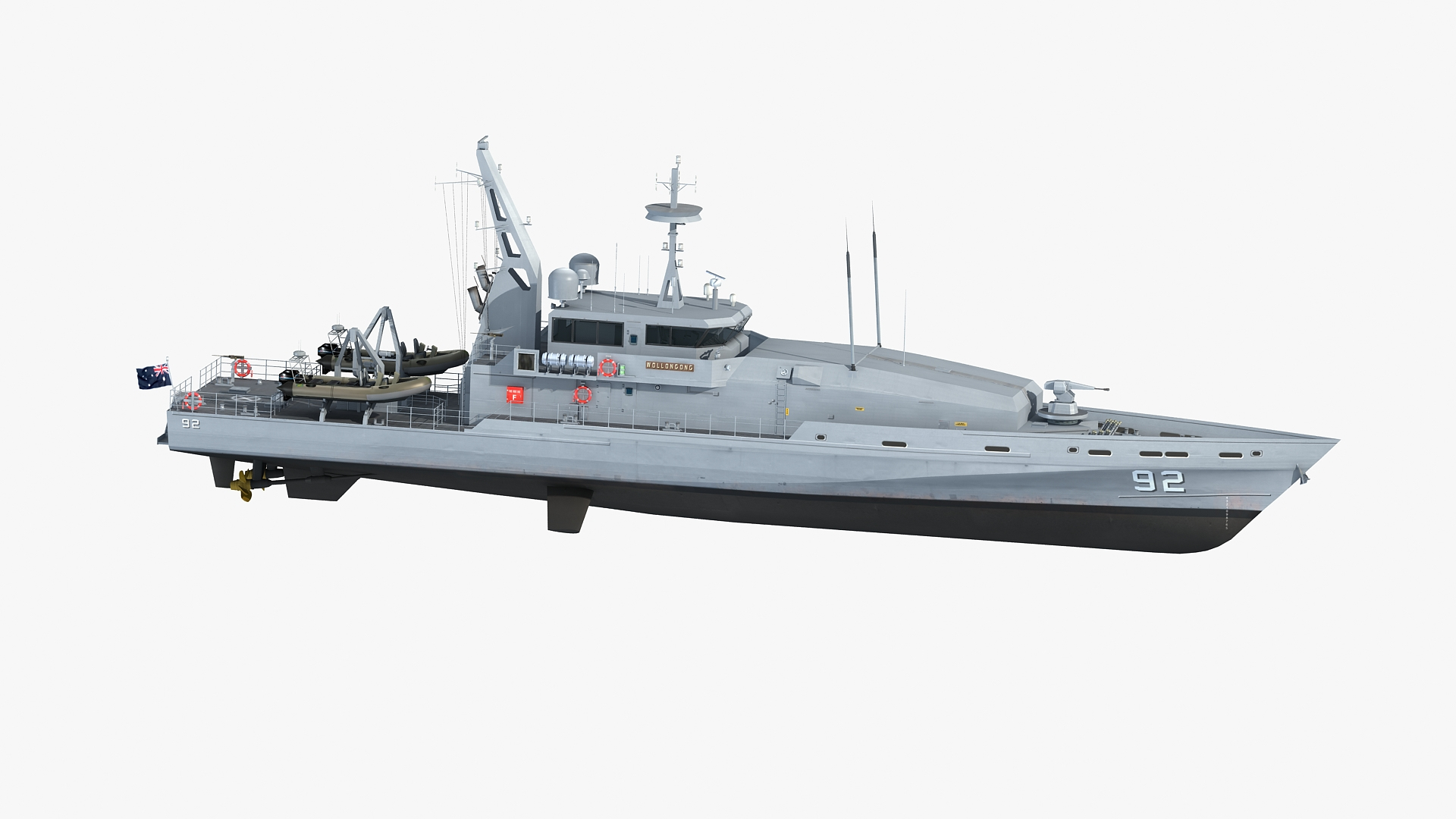 3D HMAS Wollongong P92 Royal Australian Navy Patrol Boat - TurboSquid ...