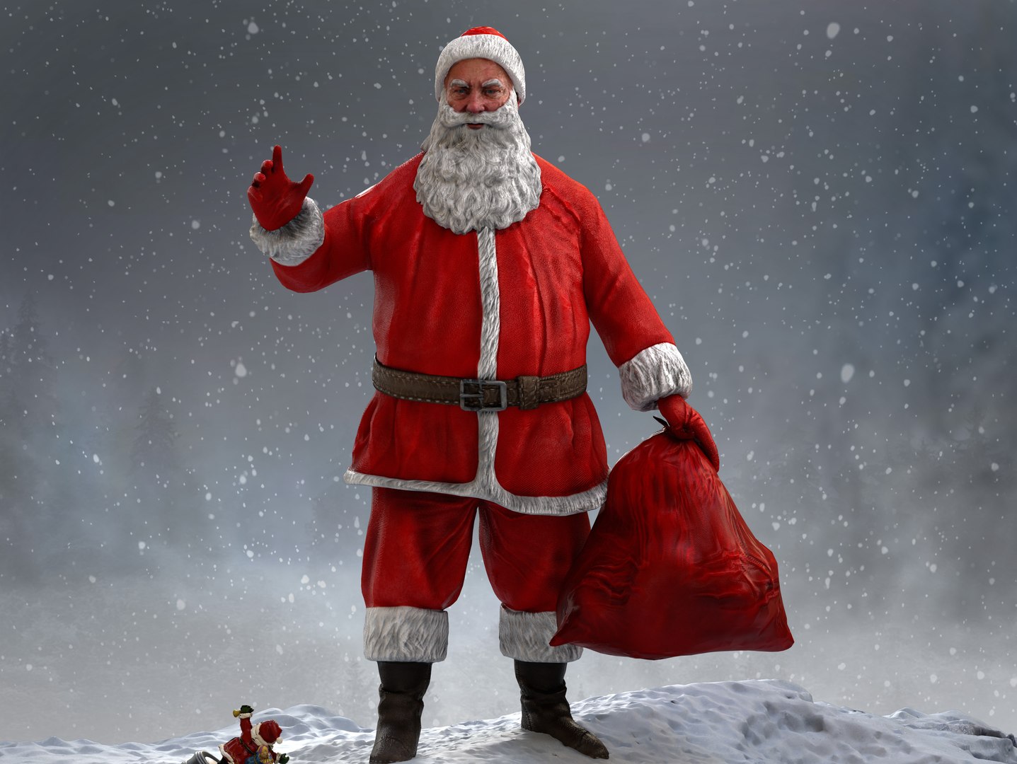 Santa Claus 3D - TurboSquid 2401246
