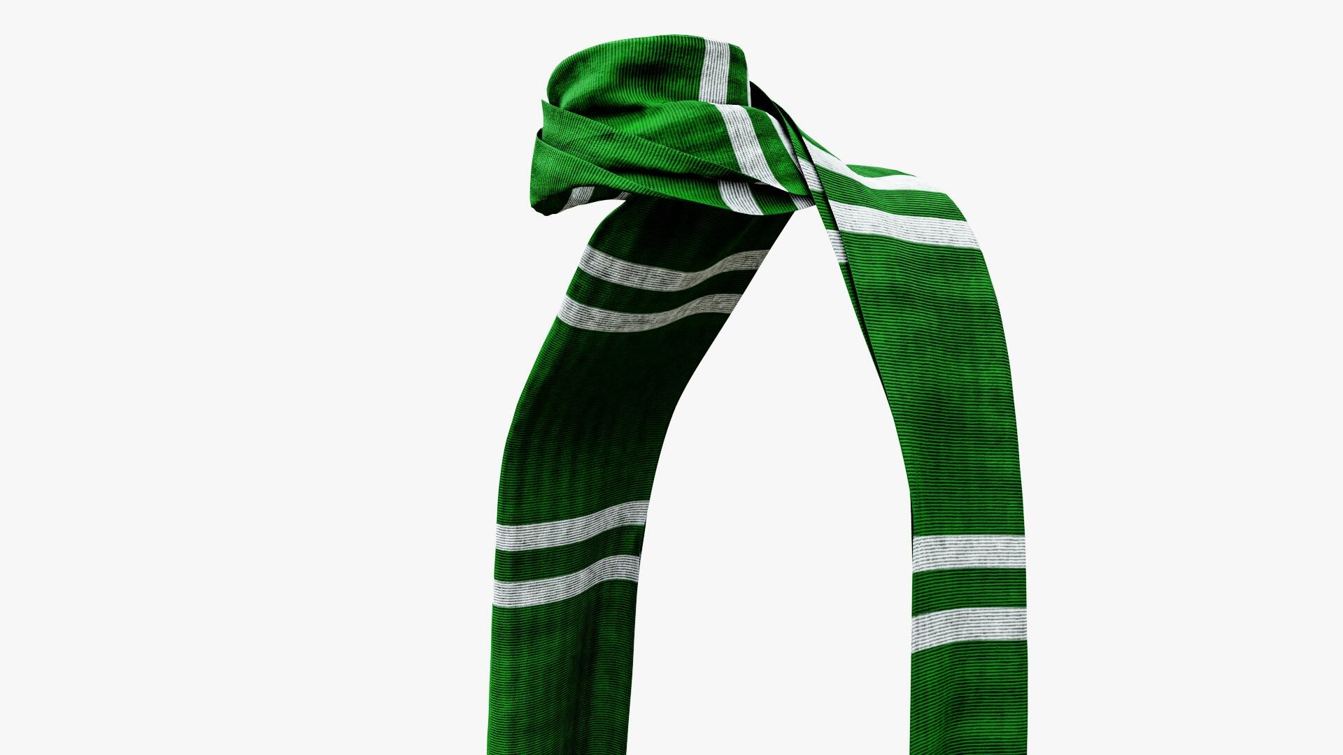 Harry Potter Scarf Hogwarts Slytherin 3D Model - TurboSquid 2409538