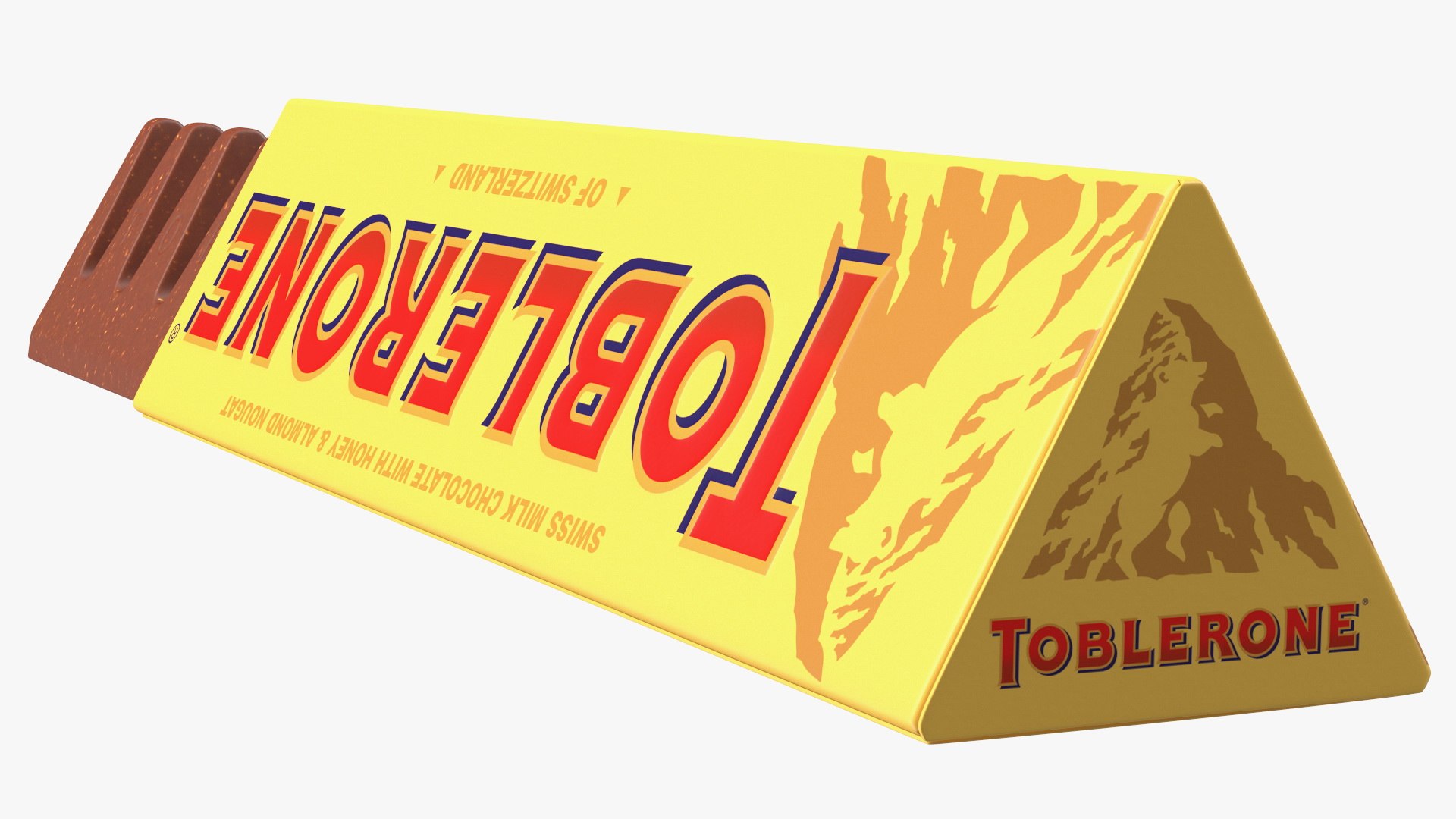 Opened Toblerone Milk Chocolate Bar 3D model - TurboSquid 1769330