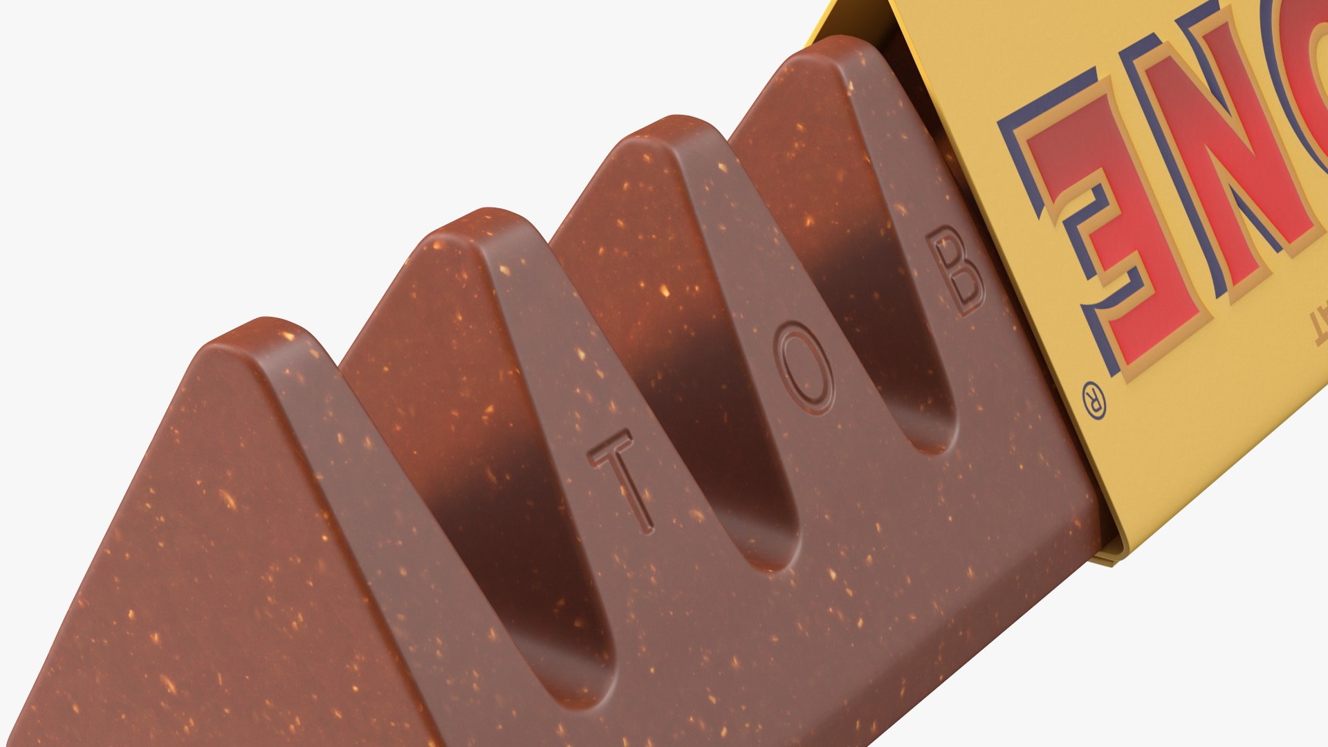Opened Toblerone Milk Chocolate Bar 3D model - TurboSquid 1769330