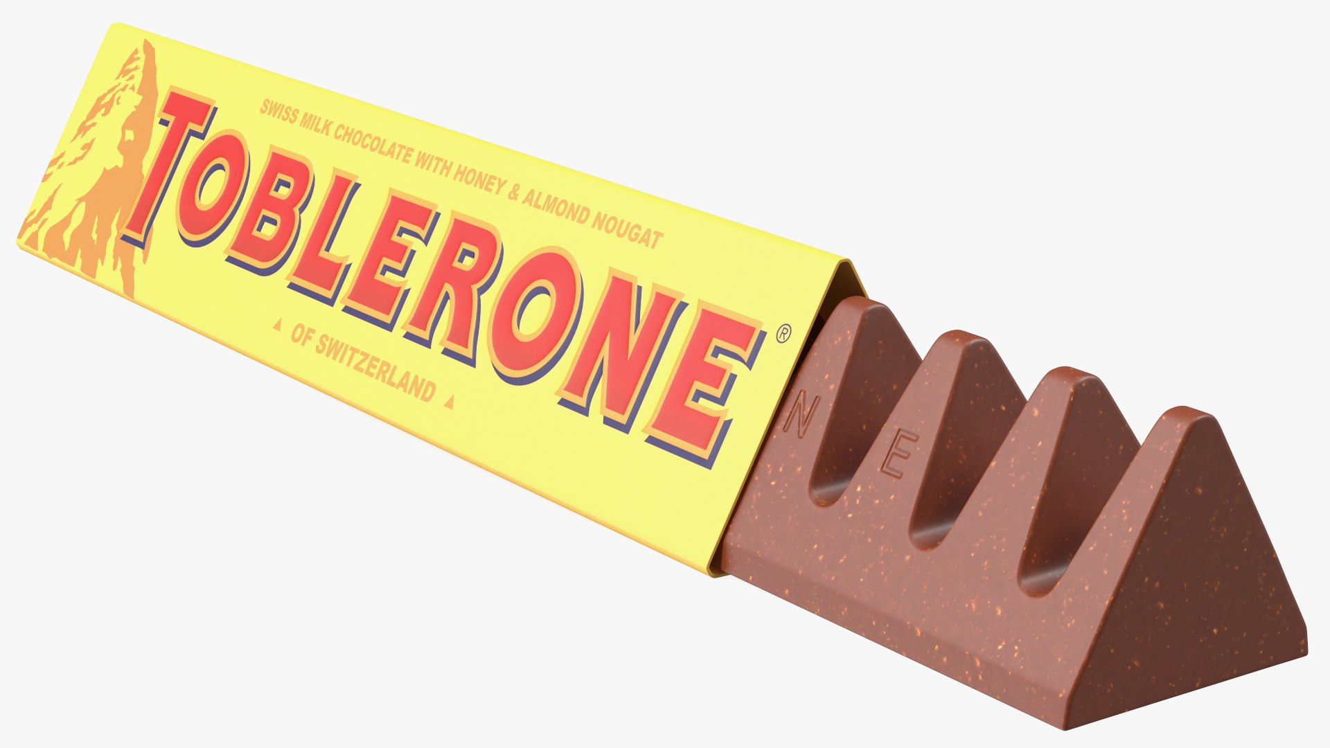 Opened Toblerone Milk Chocolate Bar 3D model - TurboSquid 1769330