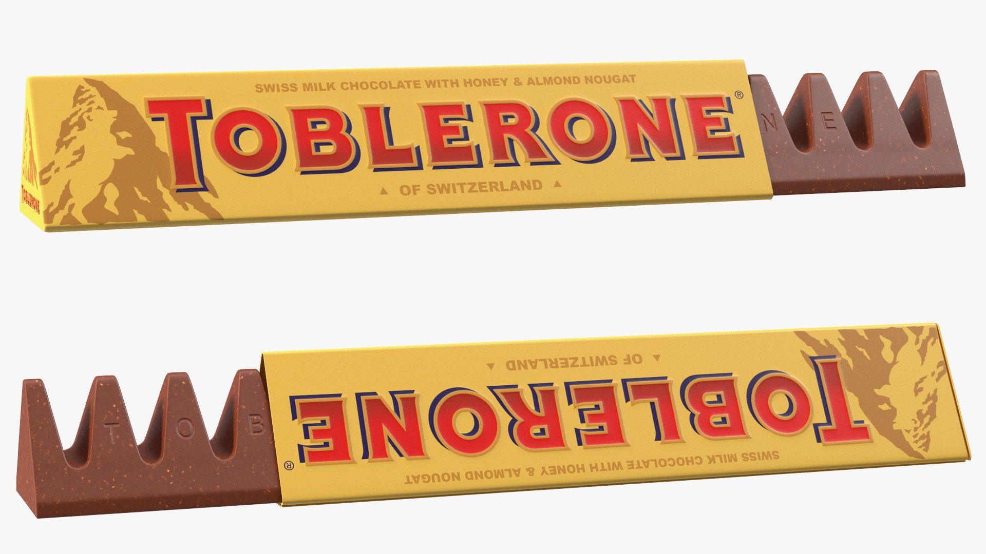 Opened Toblerone Milk Chocolate Bar 3D model - TurboSquid 1769330