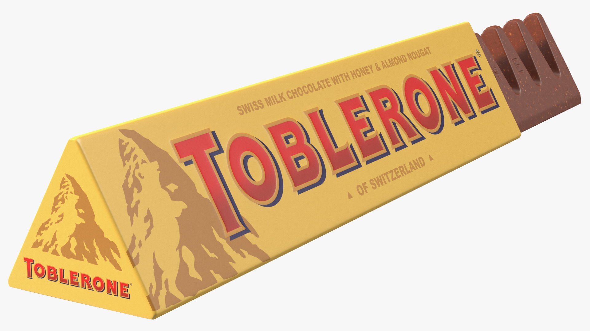 Opened Toblerone Milk Chocolate Bar 3D Model - TurboSquid 1769330