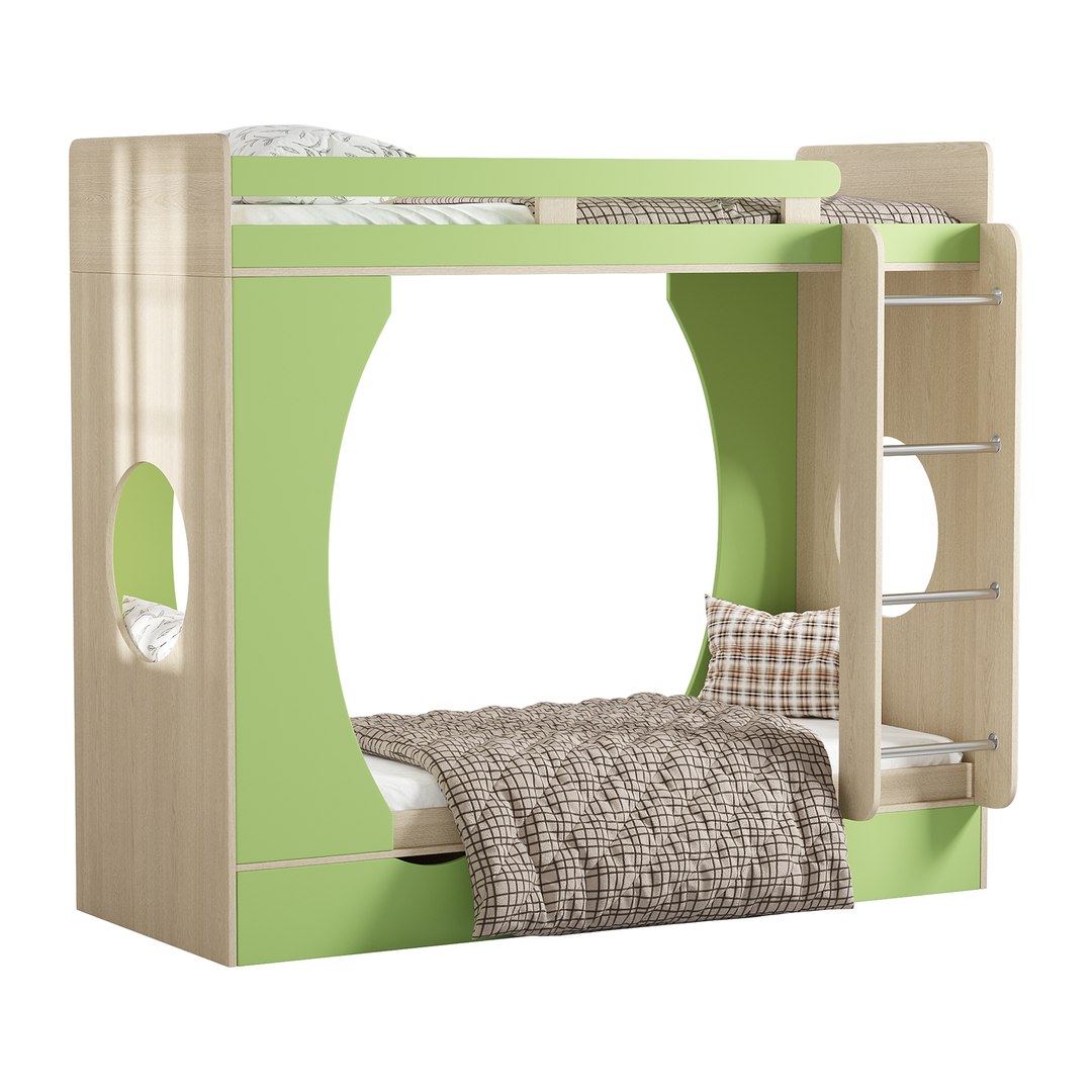 Bunk Bed Funky Kids 2 3D - TurboSquid 2188464